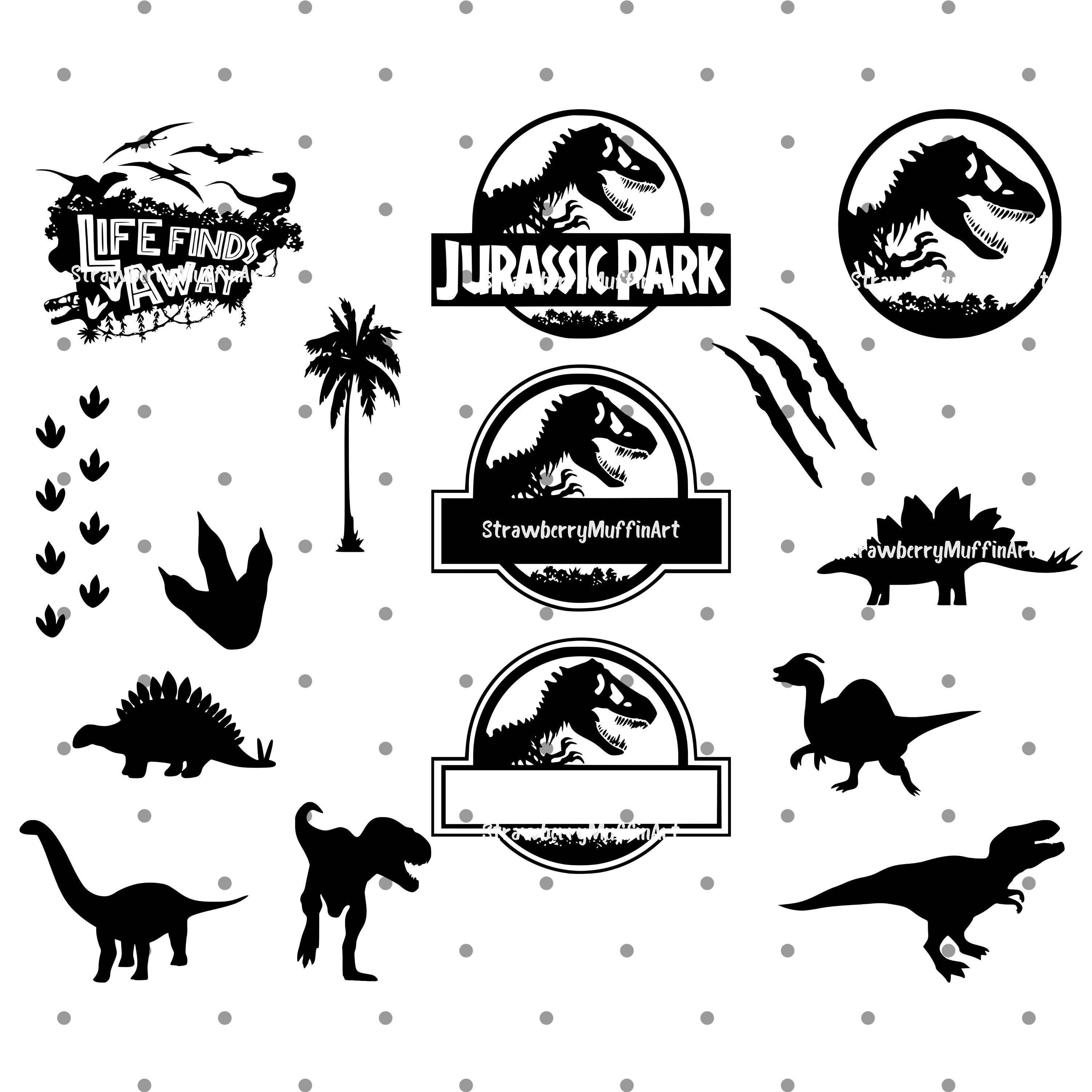 Jurassic Park Template svg Dinosaur t-rex svg Tyrannosaurus | Inspire ...