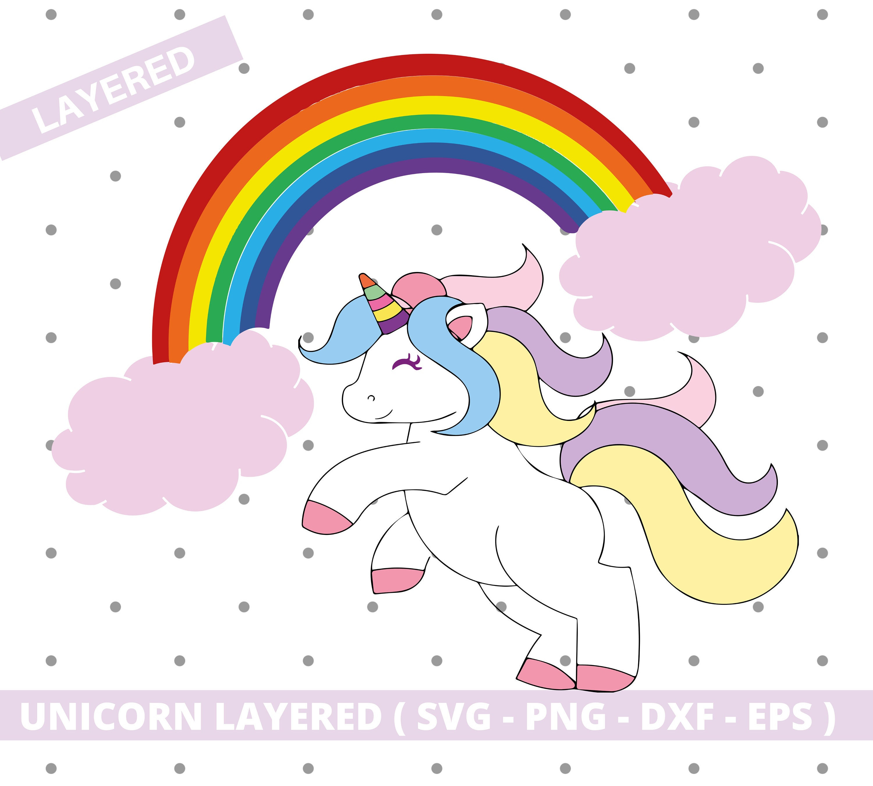 Unicorn SVG, Unicorn Clipart, Unicorn Rainbow svg, Rainbow s - Inspire ...