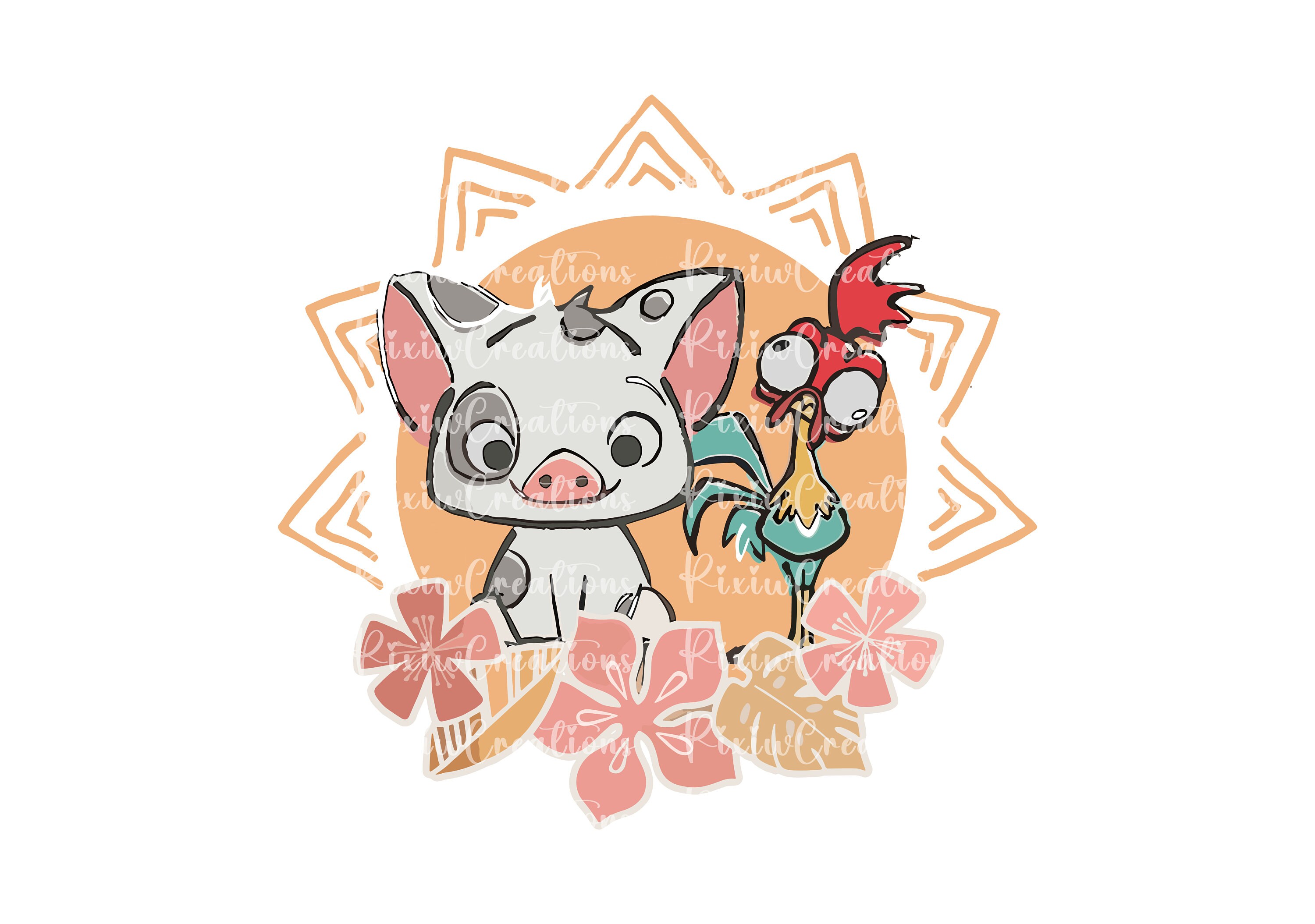 Retro Pua And Heihei Moana Png, Moana Png, Pua And Heihei Pn | Inspire ...