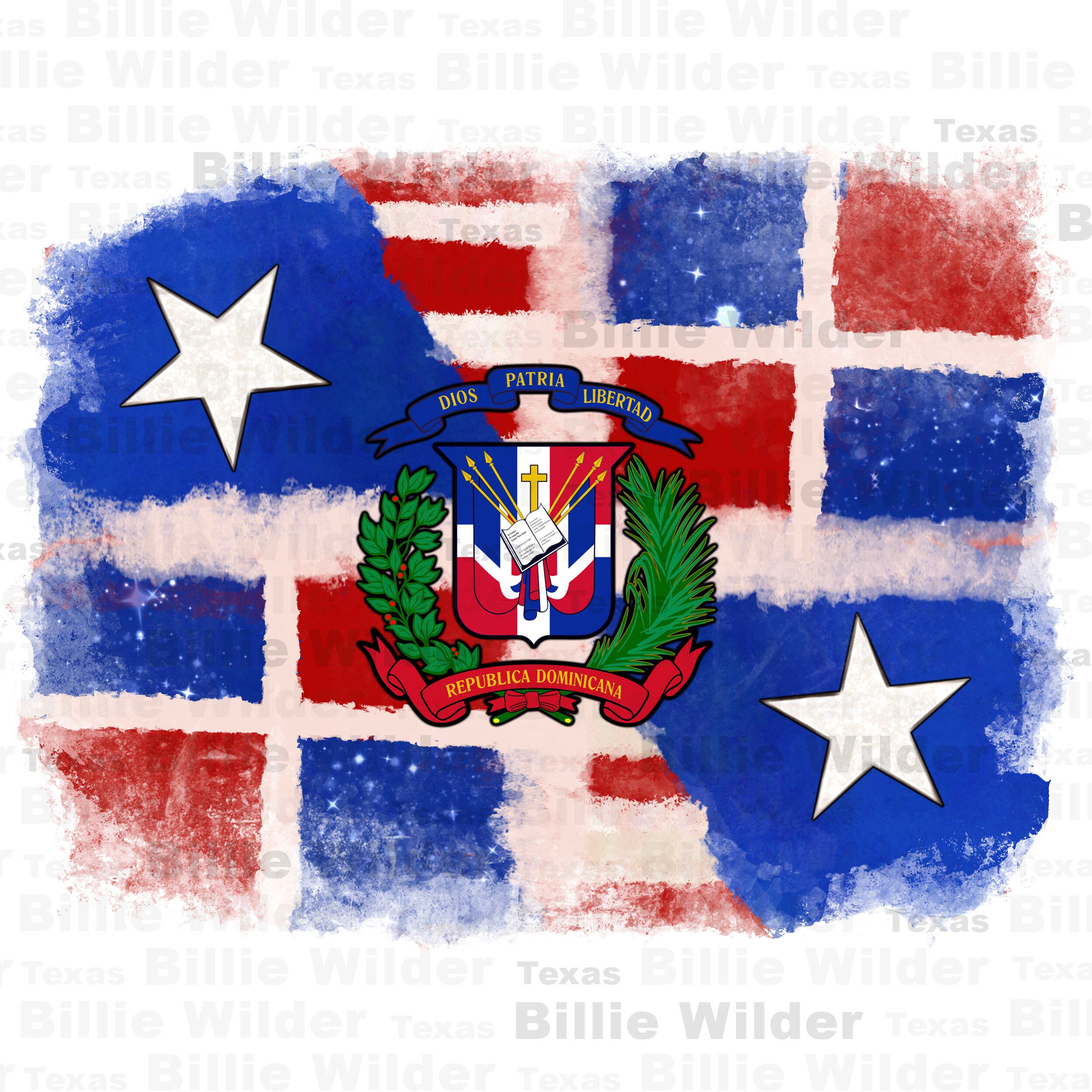 Dominican Republic and Puerto Rico flag png sublimation desi - Inspire ...
