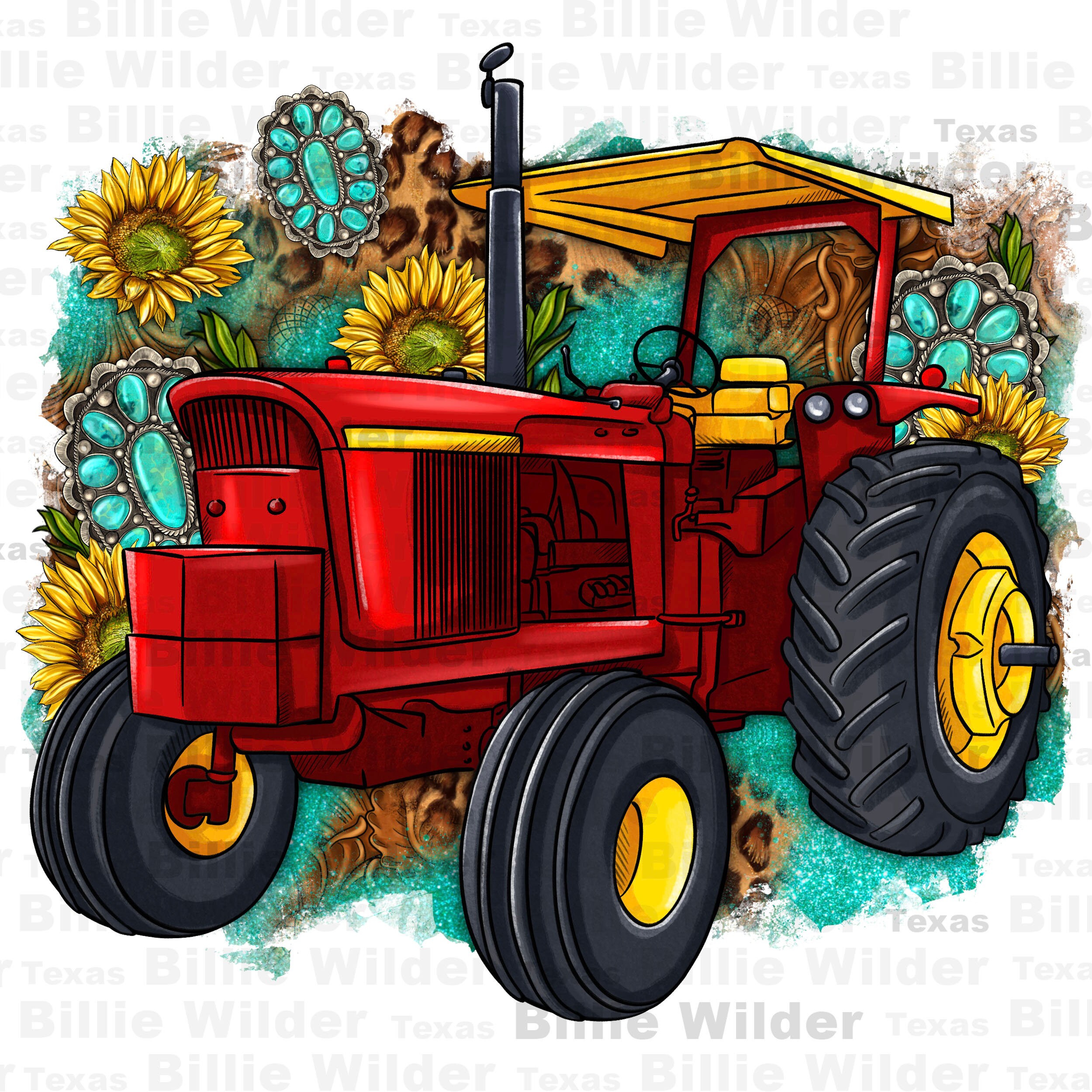 Farm tractor png sublimation design download, hand drawn tra | Inspire ...