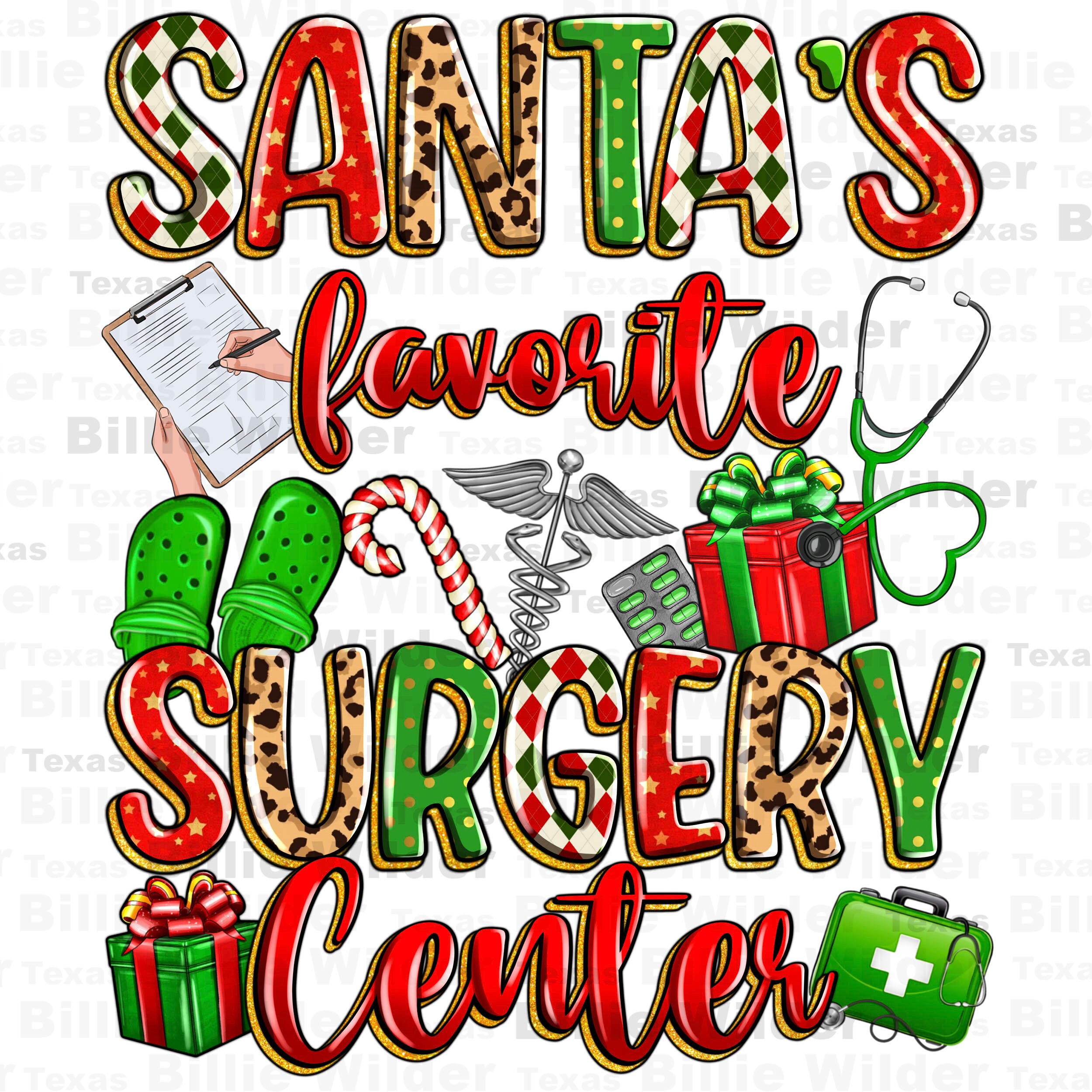 Santas favorite Surgery Center png sublimation design downlo | Inspire ...