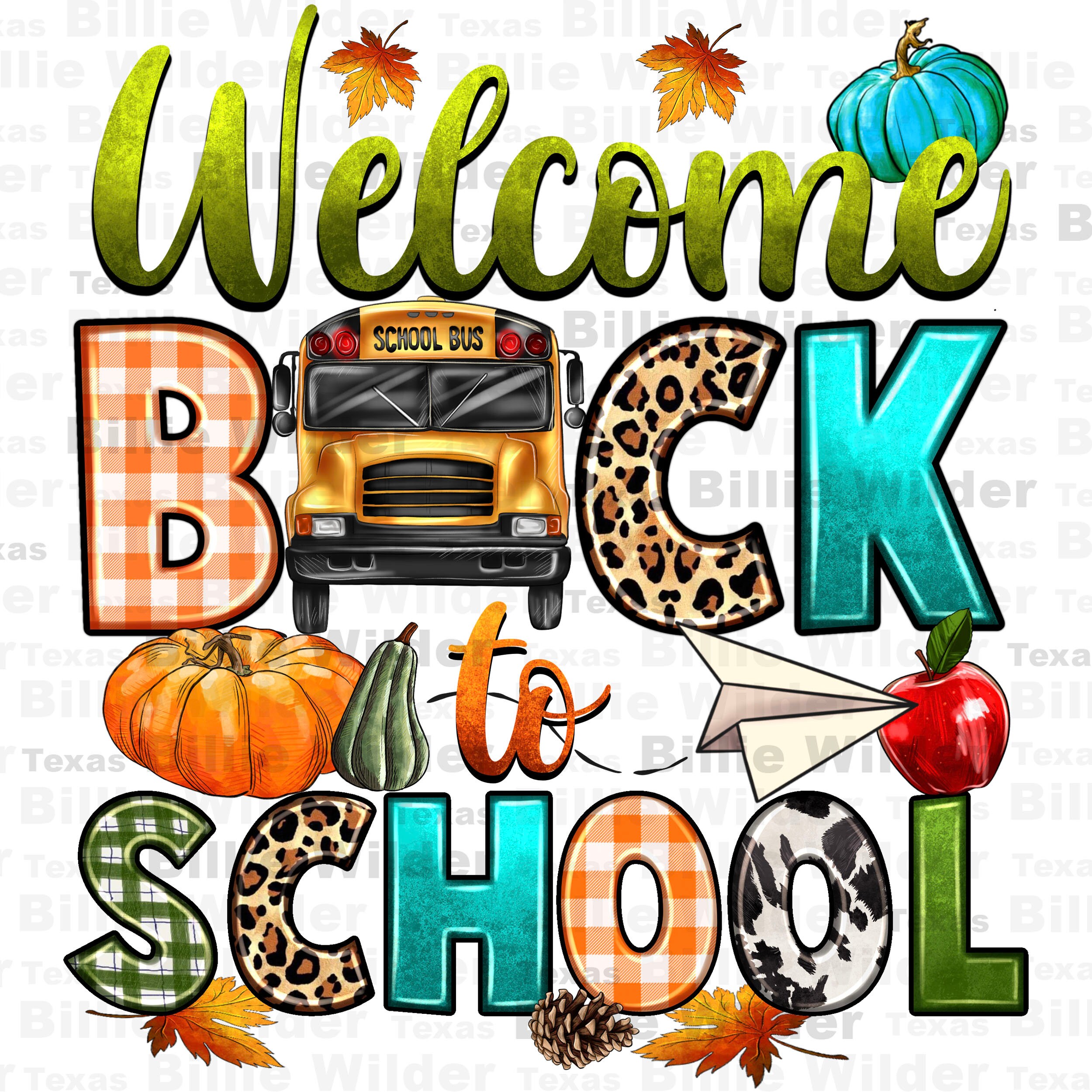 Welcome back to school png, Fall school bus png sublimation - Inspire ...