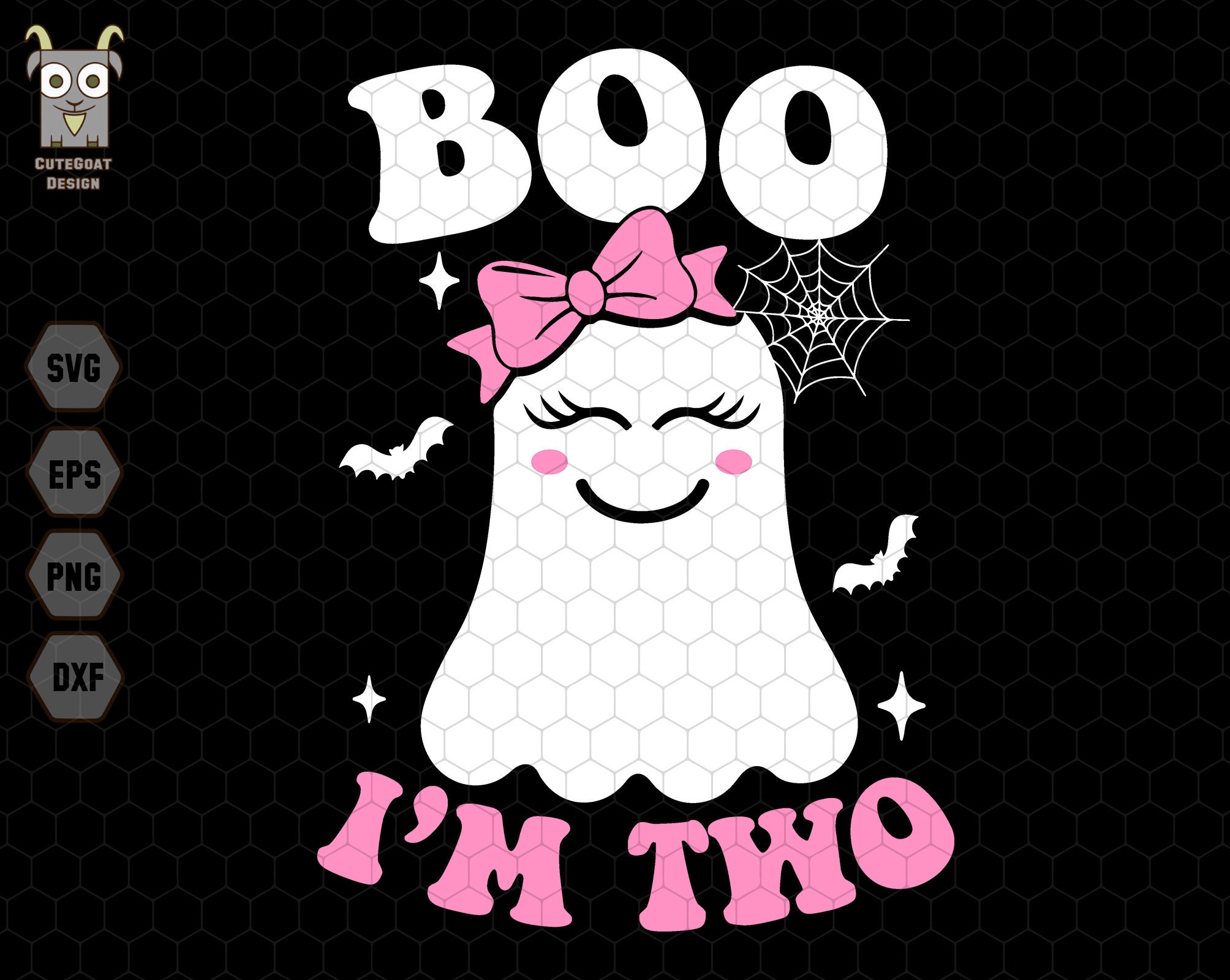 Boo Im Two Svg, Halloween Costume Svg, Cute Ghost Girl Svg, | Inspire ...