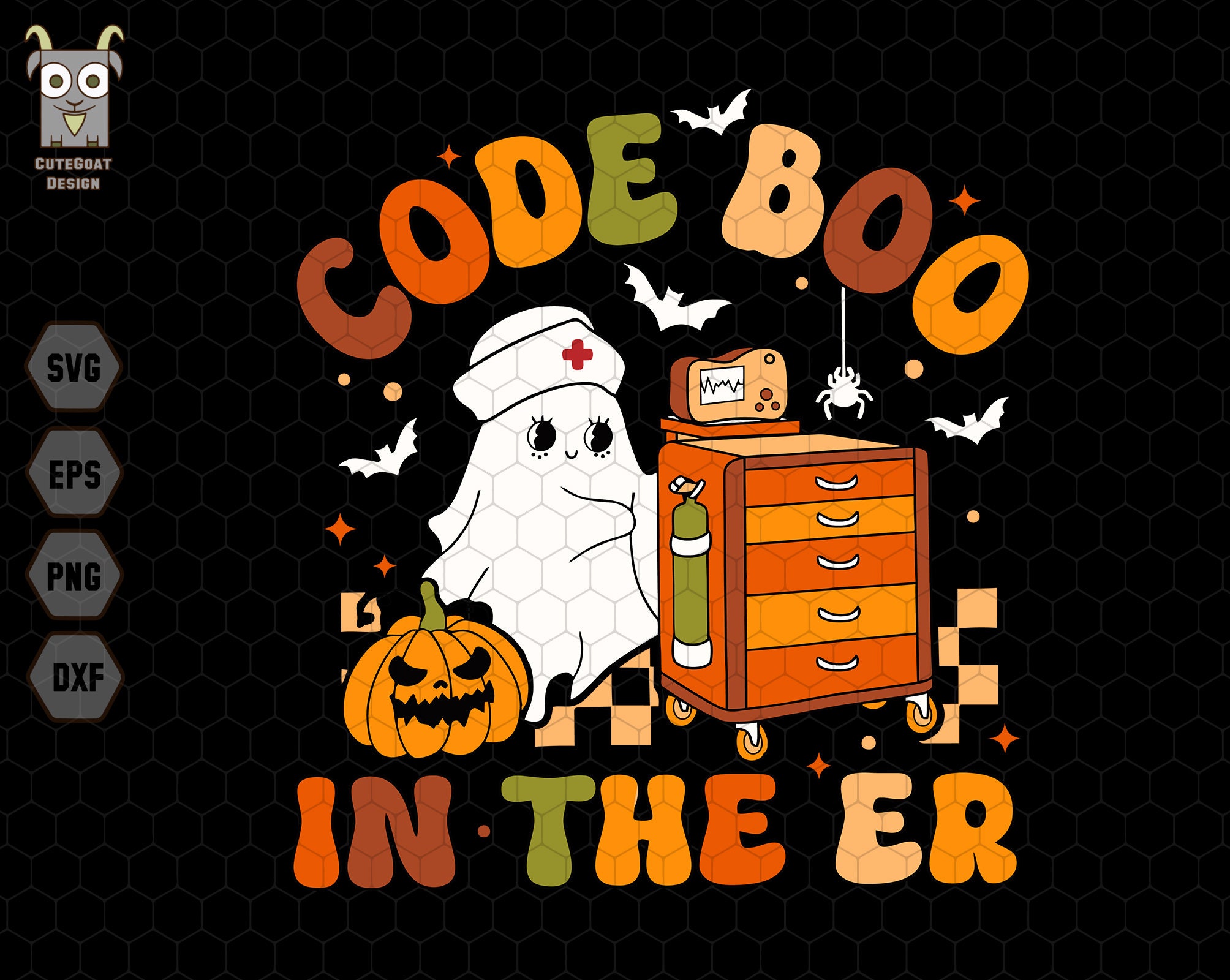 Code Boo In The ER Svg, ER Nurse Halloween Svg, Ghost ER Nur | Inspire ...