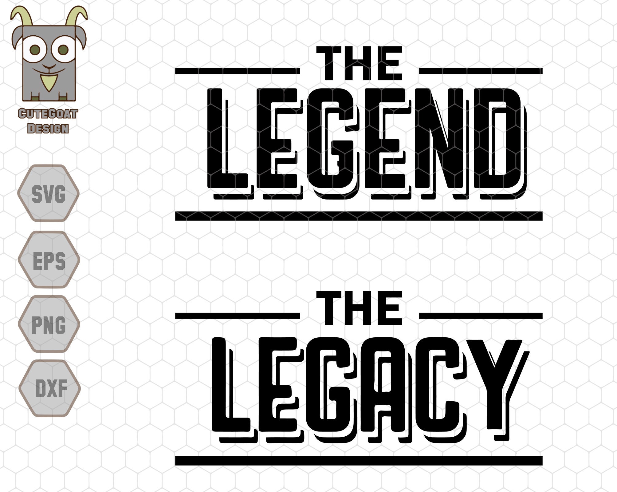 The Legend The Legacy Svg, Dad And Son Svg, Daddy and Me Mat - Inspire ...