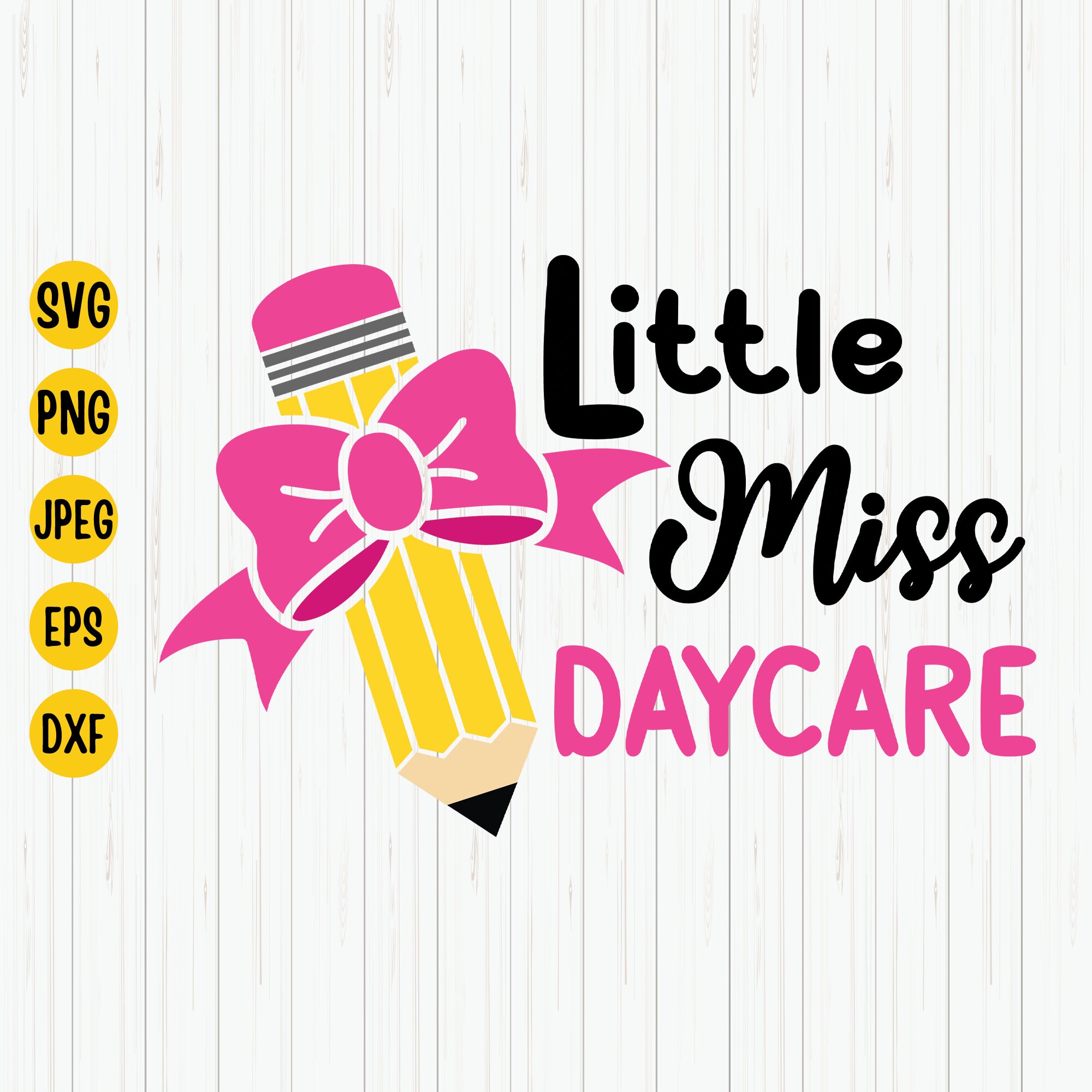 Little Miss Daycare Svg, Back To School Svg, First Day of Sc - Inspire ...