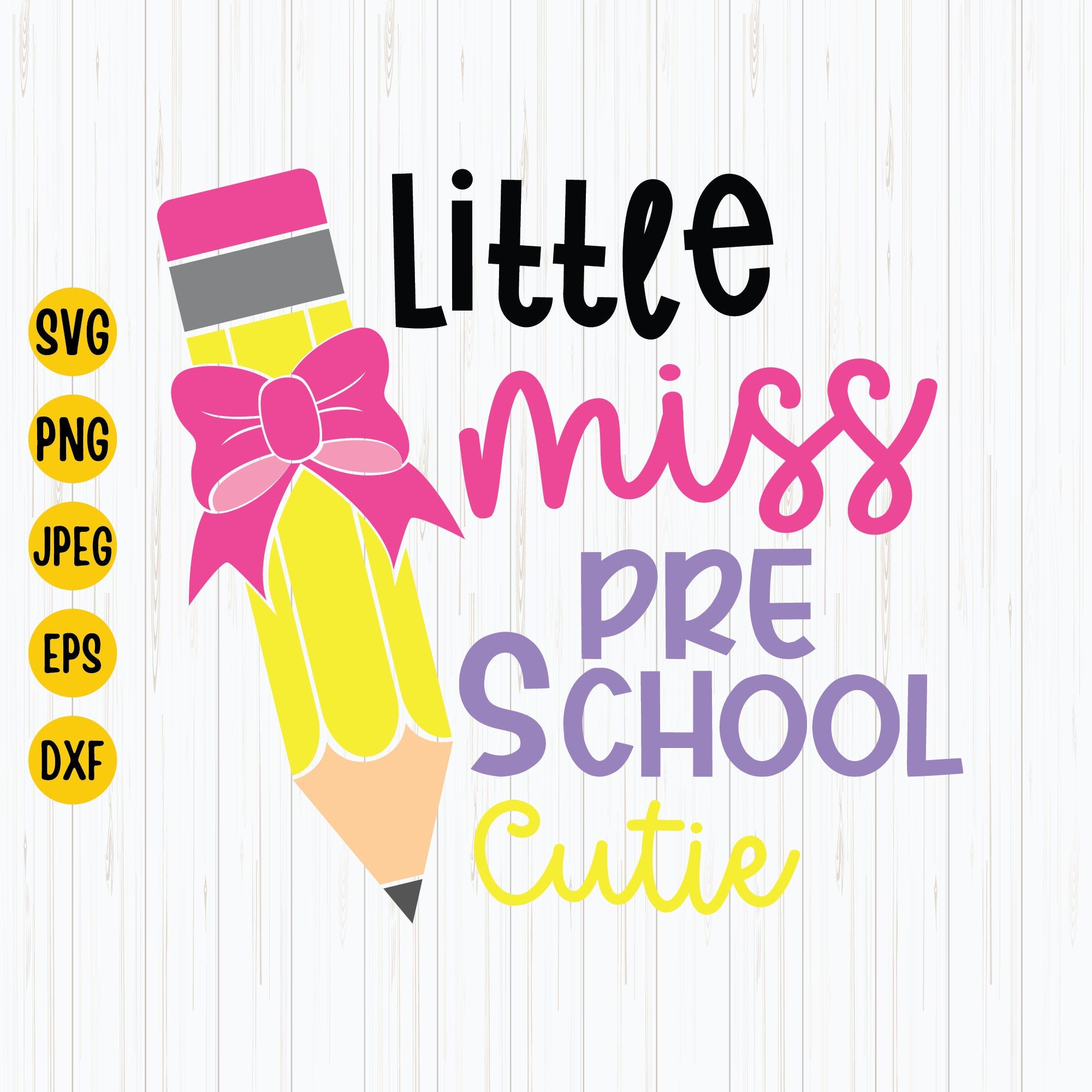 Little Miss Preschool Cutie Svg, Preschool Svg, Back To Scho | Inspire ...