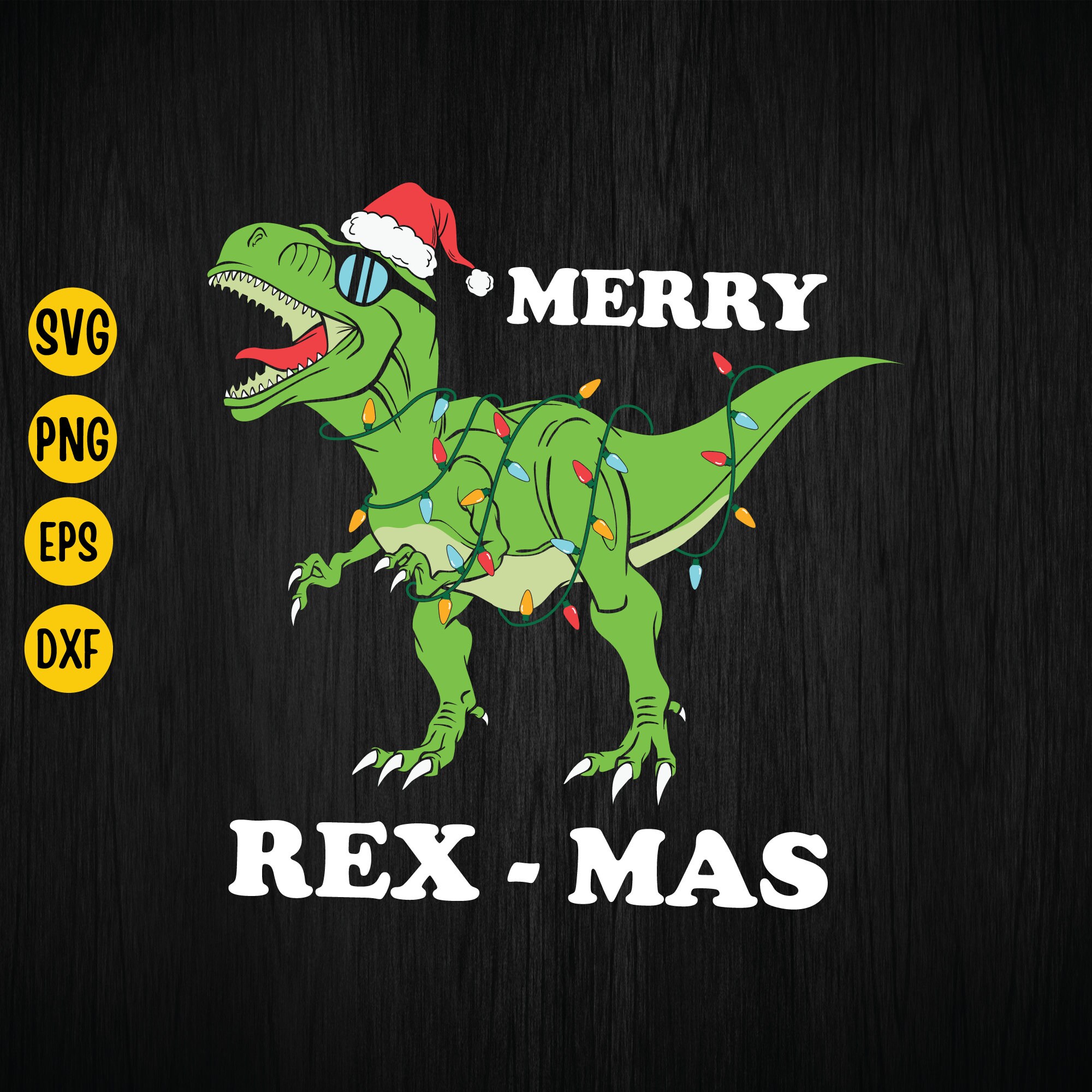 Merry Rex Mas Svg, Christmas Svg, Dinosaur Svg, Santa Dinosa | Inspire ...
