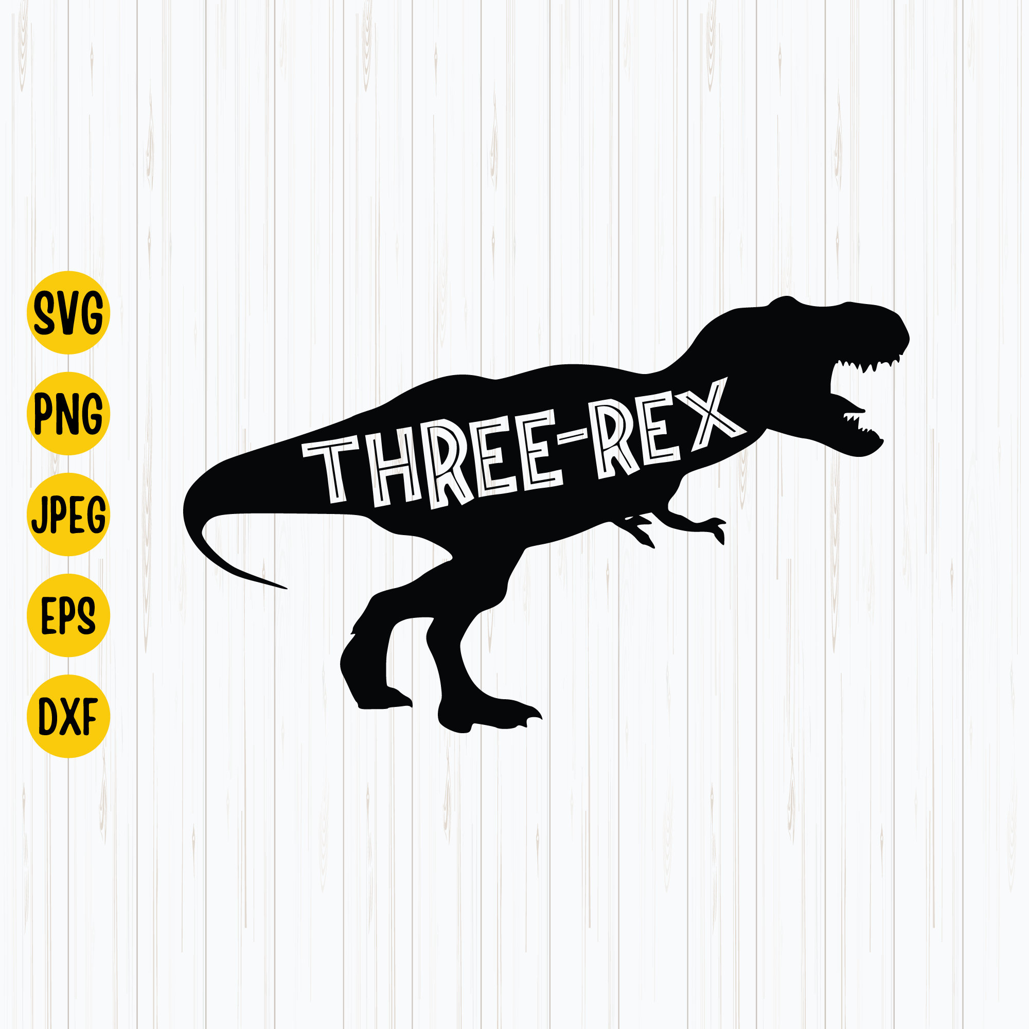 Three Rex Svg, Birthday Svg, 3rd Birthday Svg, Dinosaur Birt | Inspire Uplift