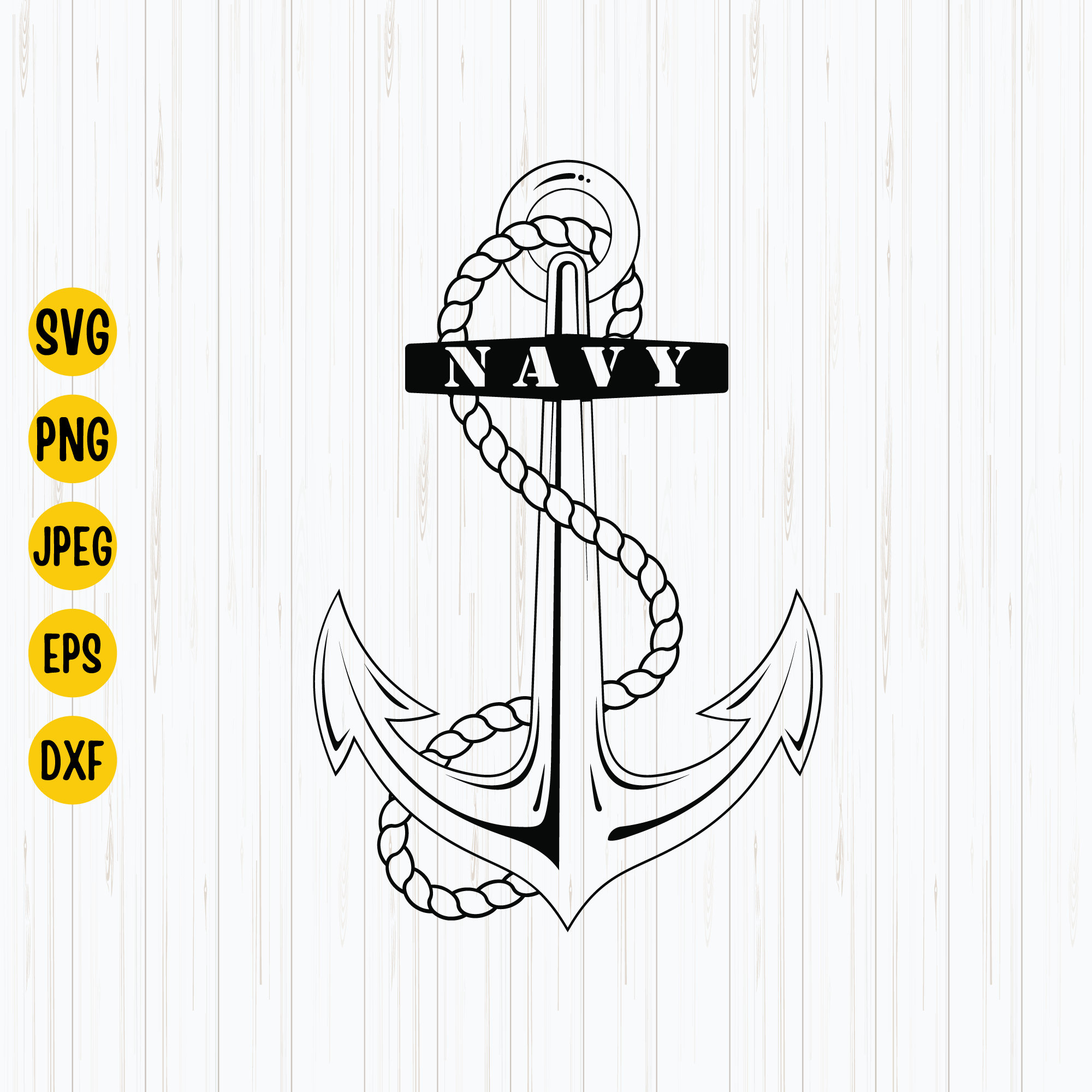 US Navy Anchor Military Svg, Eps, Png, Jpg, Dxf, Navy Logo I | Inspire ...