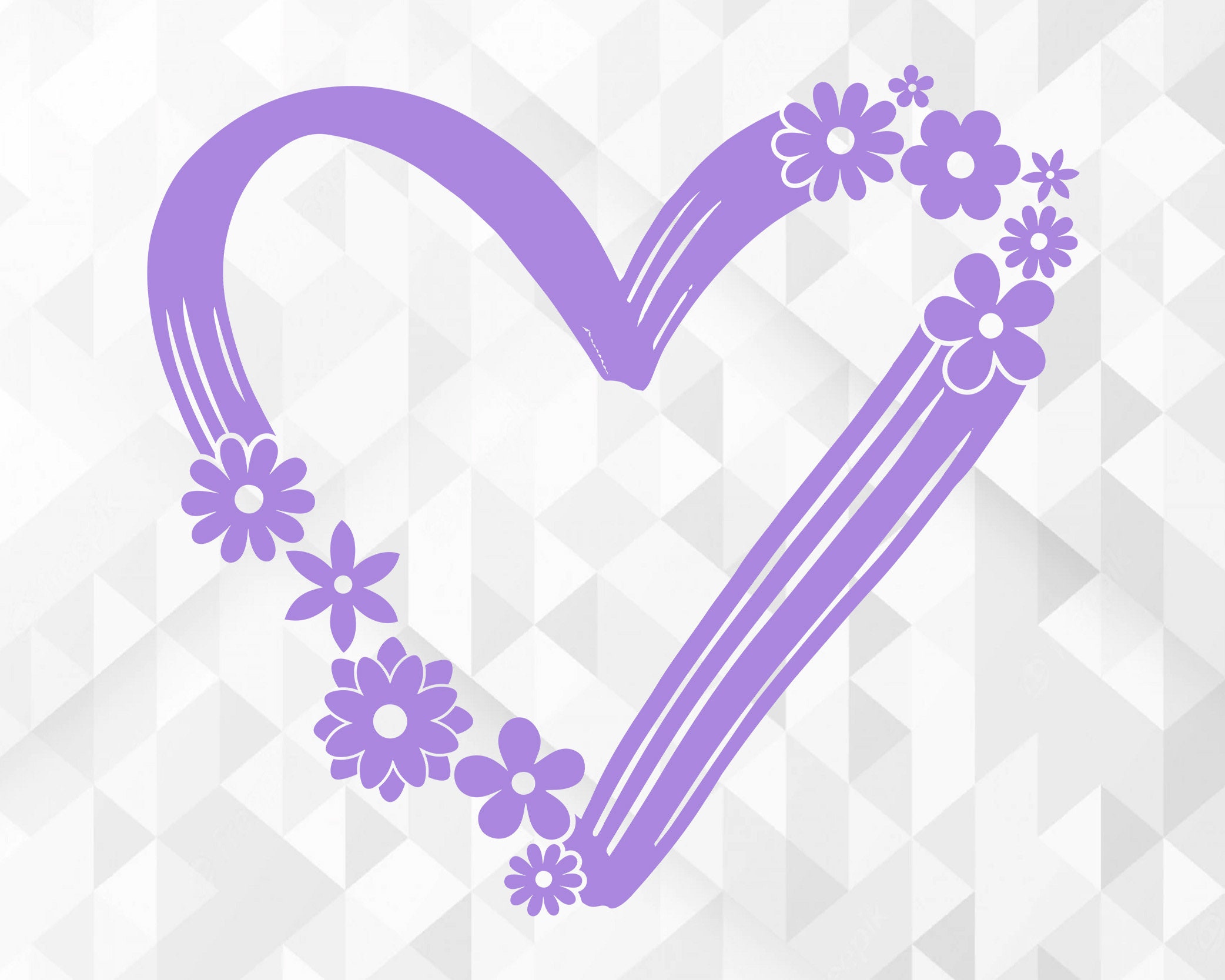 Flower Heart SVG, Flowers Svg, Floral Svg, Heart Svg, Wreath - Inspire ...