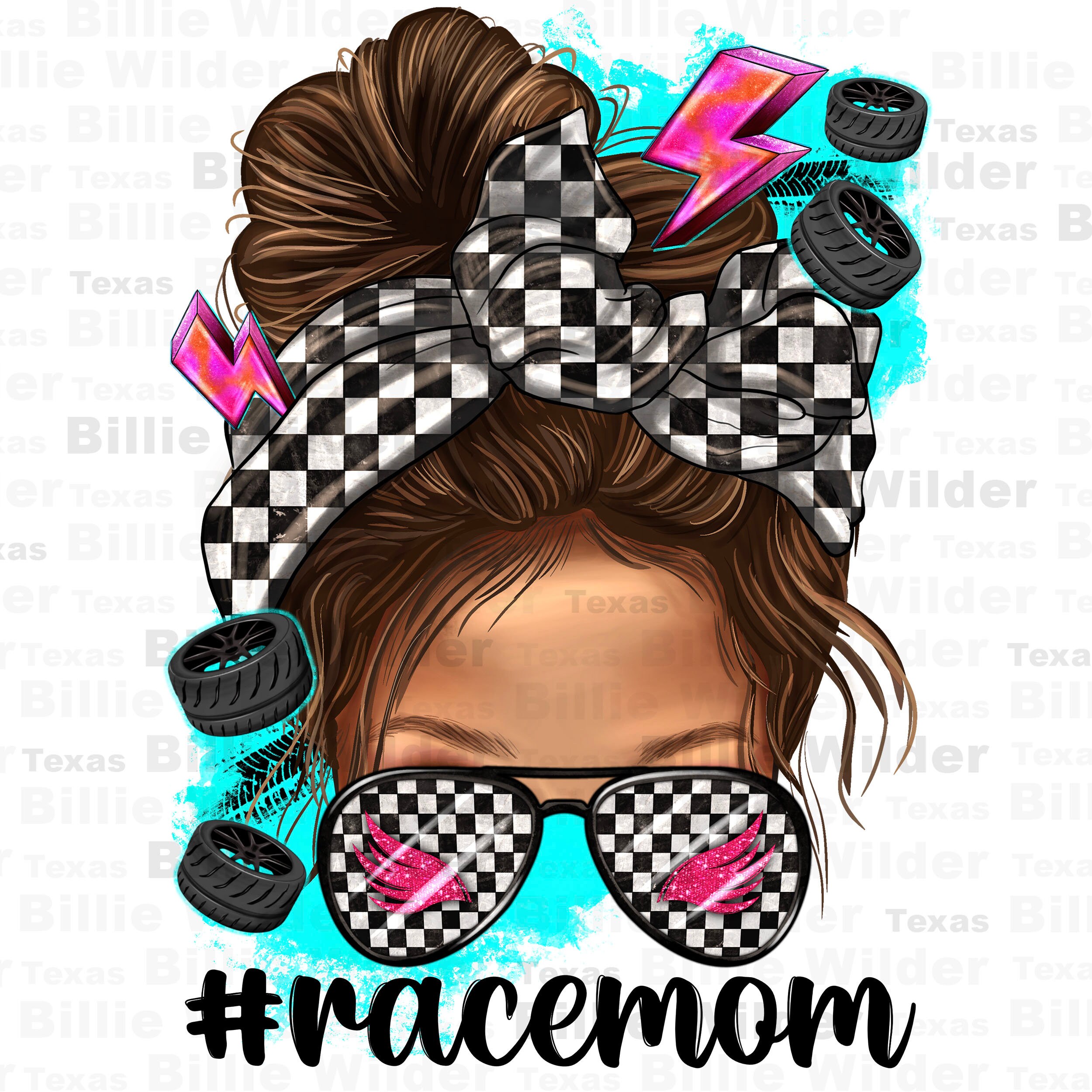Messy bun race mom png sublimation design download, race lif | Inspire ...