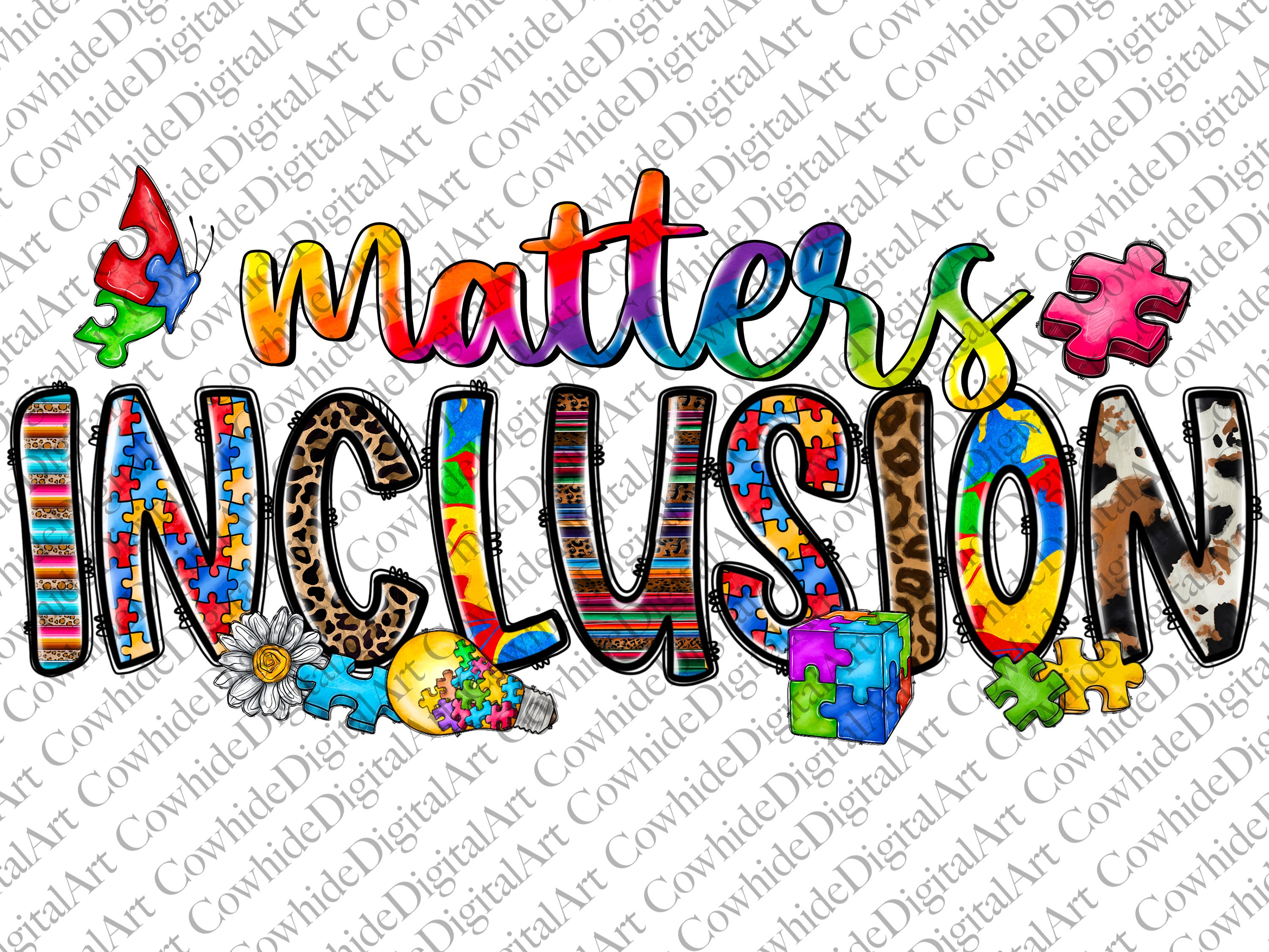 Inclusion Matters Png Sublimation Design, Special Needs Png, | Inspire ...