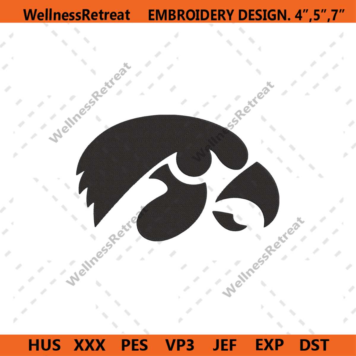 Iowa Hawkeyes Logo Embroidery Design, Iowa Hawkeyes Symbol E | Inspire ...