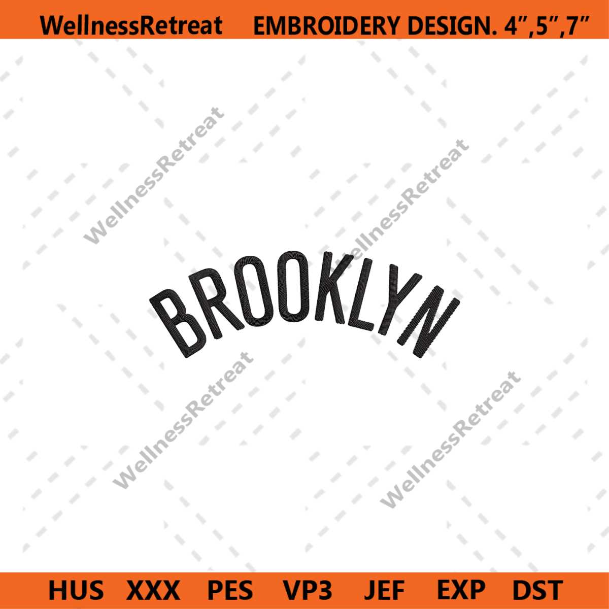 Brooklyn Nets Wordmark Logo Machine Embroidery Design, Brook | Inspire ...