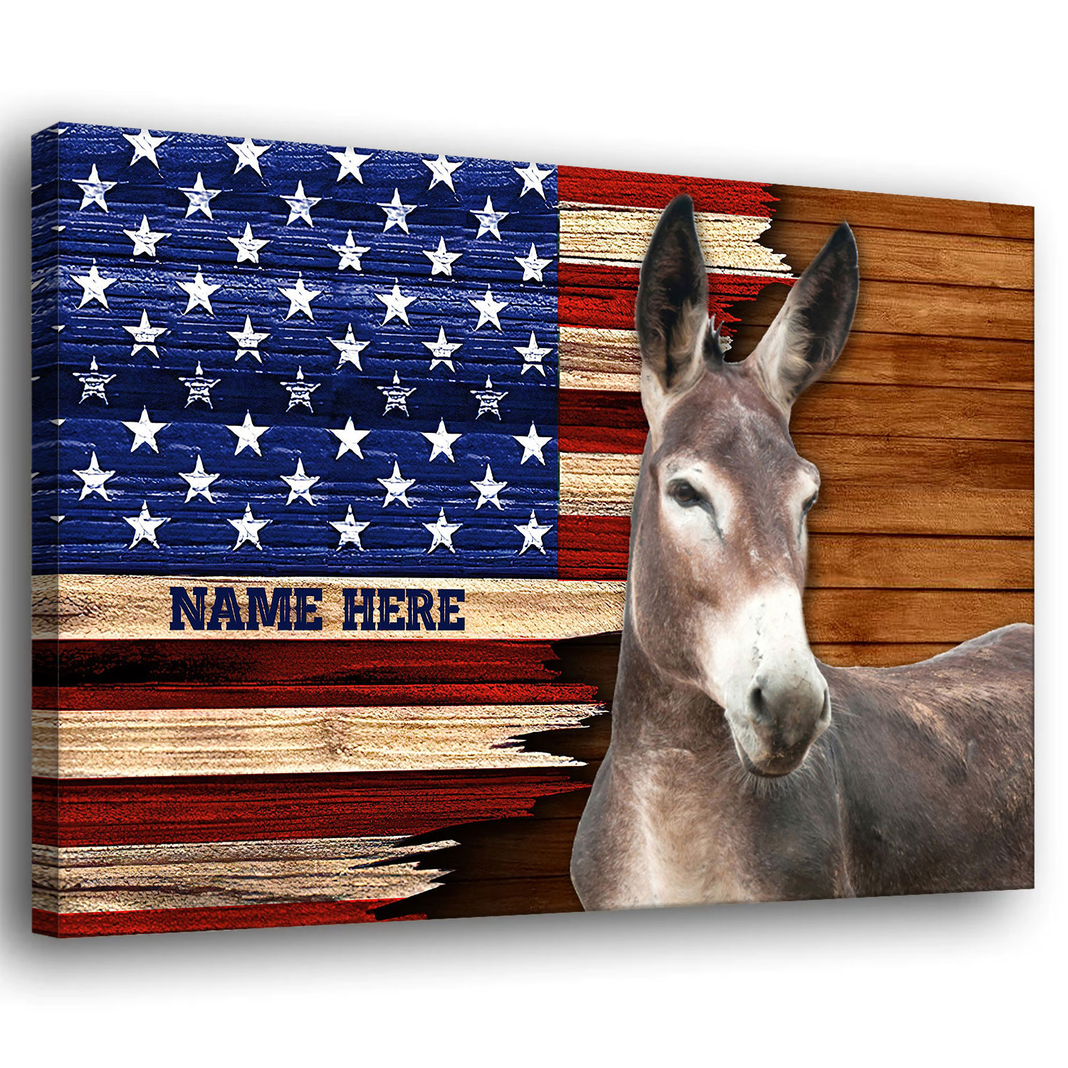 Personalized Donkey Poster Canvas, Inspirational - Donkey Am | Inspire ...