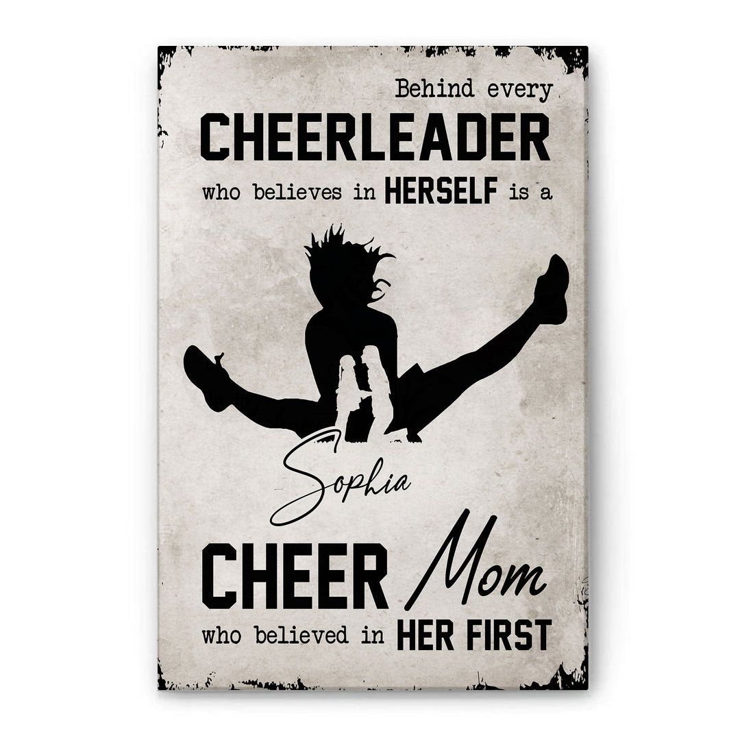 Personalized Cheerleading Poster & Canvas, Behind Every Chee | Inspire ...