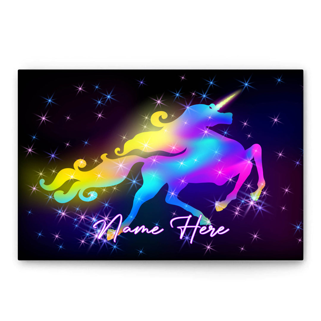 Personalized Unicorn Poster & Canvas, Fantasy Unicorn Sparkl | Inspire ...