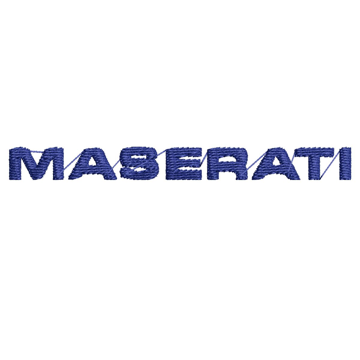 Maserati Embroidery Logo Design Logo Car Embroider Digitizin | Inspire Uplift
