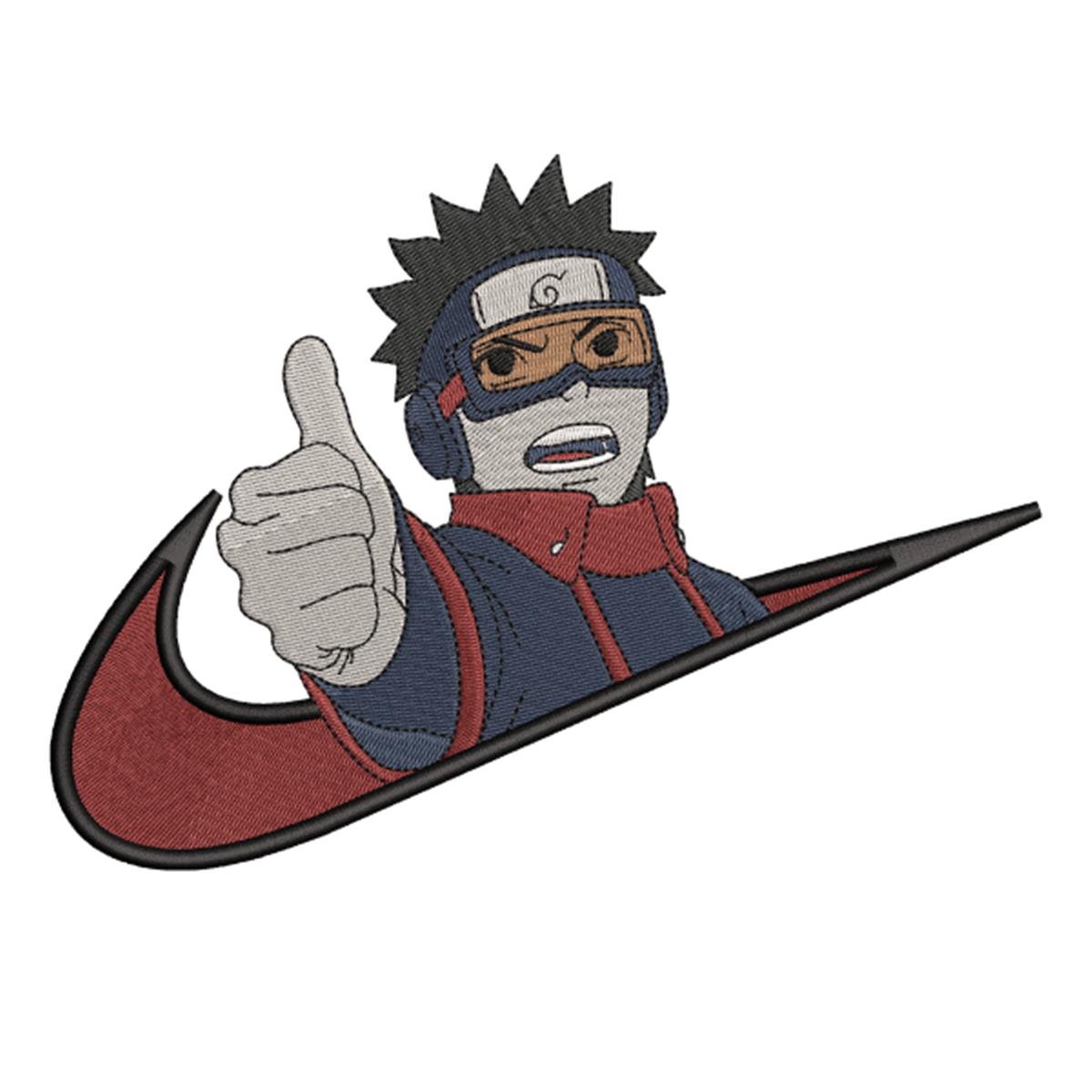 Nike x Obito Thumb Up Sign Embroidery Instant Download | Inspire Uplift