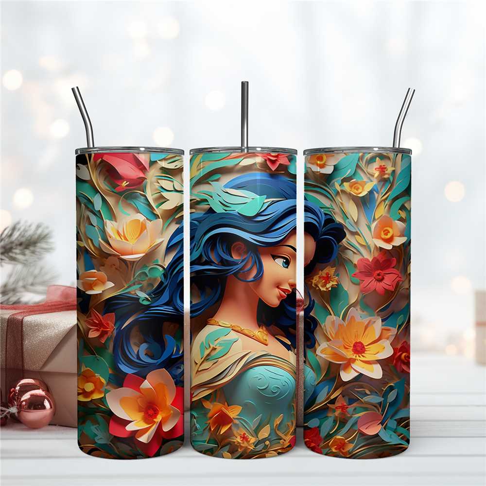 Princess Jasmine Tumbler 20oz Skinny Wrap Template Png Aladd | Inspire ...