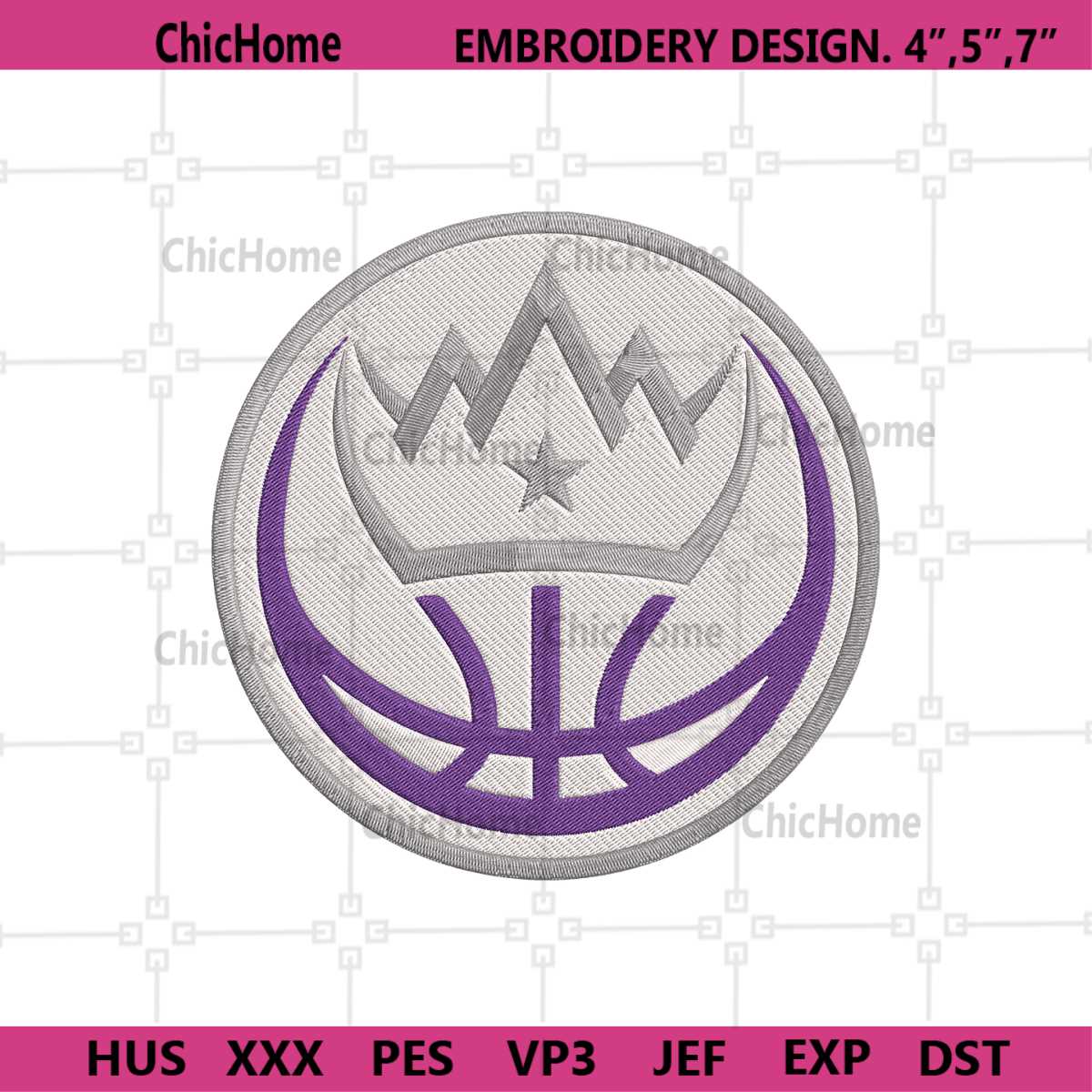 Sacramento Kings Logo Machine Embroidery Design,Sacramento K | Inspire ...