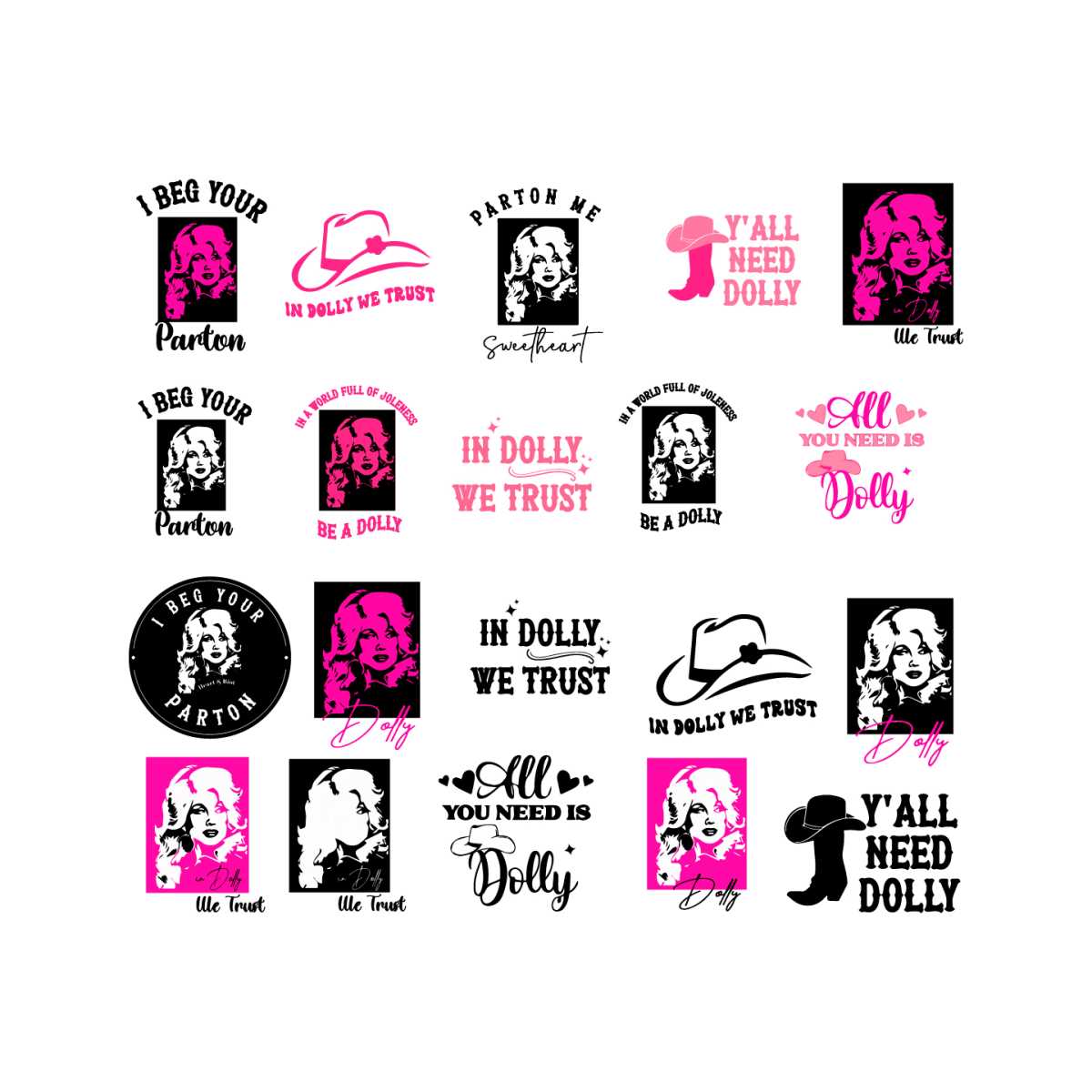 Dolly Parton SVG Bundle, In Dolly We Trust Svg, Dolly Parton - Inspire ...