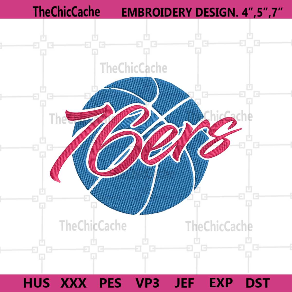 76ers NBA Logo Machine Embroidery Design Files, NBA Digital | Inspire ...