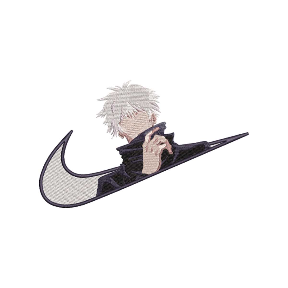 Teacher Gojo x Nike Logo Jujutsu Kaisen Embroidery Design | Inspire Uplift