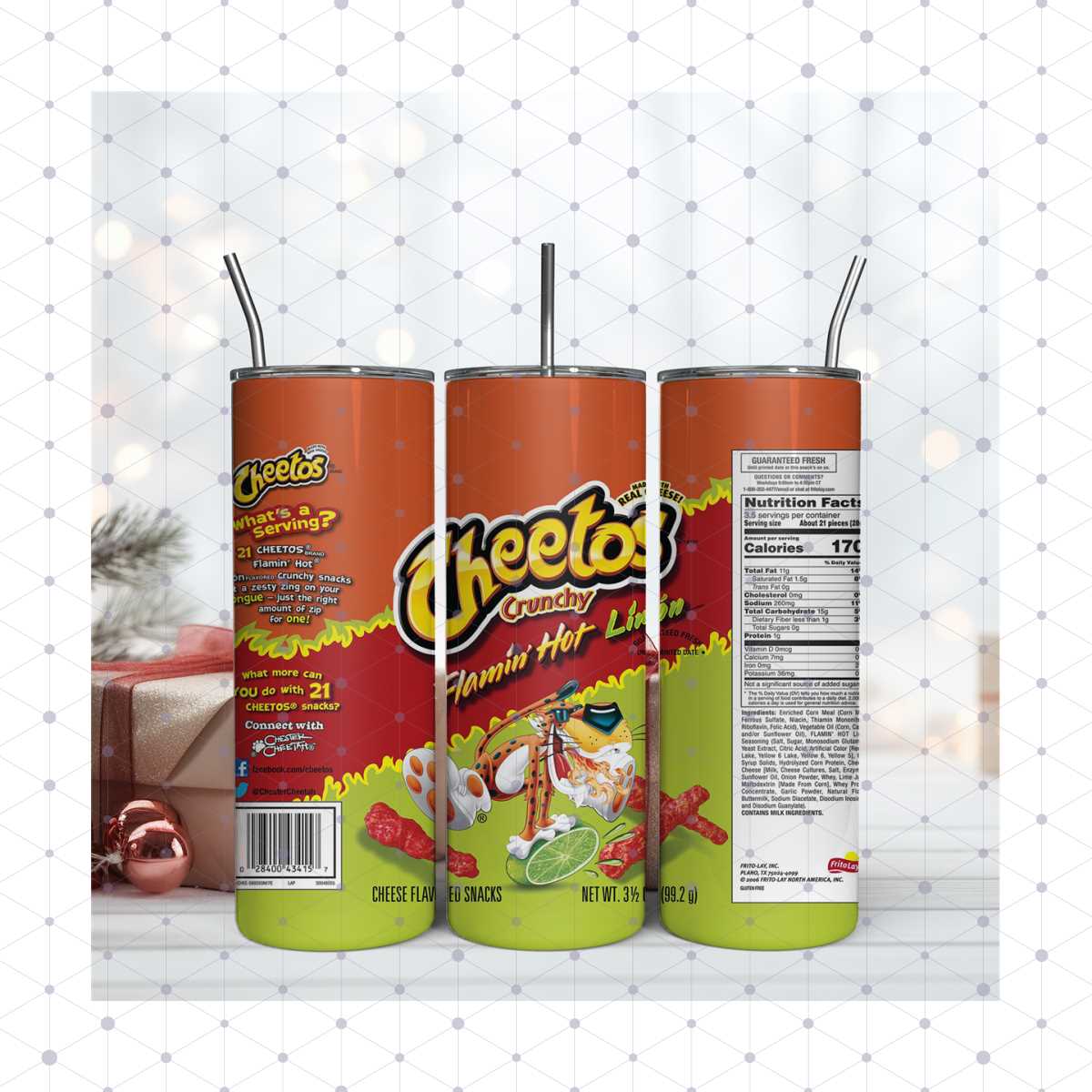 Cheetos Crunchy 20Oz Tumbler Wrap Sublimation Design, Brand | Inspire ...