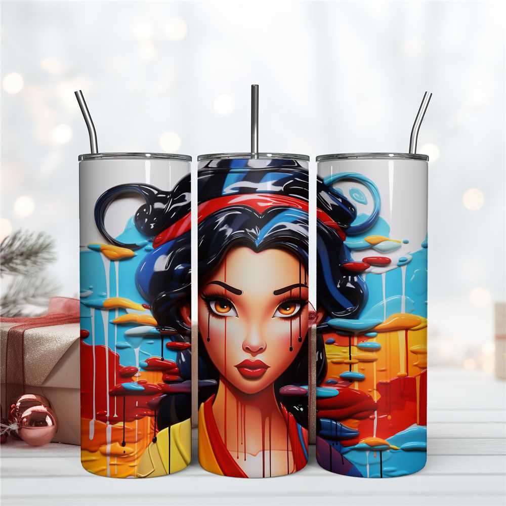3D Inflated Jasmine Tumbler Design, Aladdin Wrap Design, 20o - Inspire ...