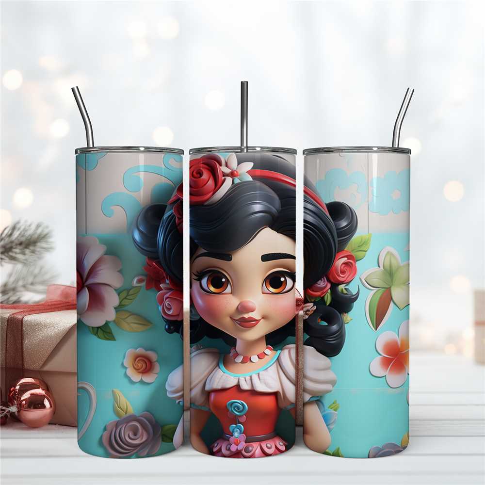3D Baby Snow White Tumbler 20oz, Disney Princess Tumbler, Sk | Inspire ...
