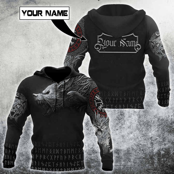 Tmarc Customize Name Fenrir Viking Hoodie, 3D All Over Print | Inspire ...