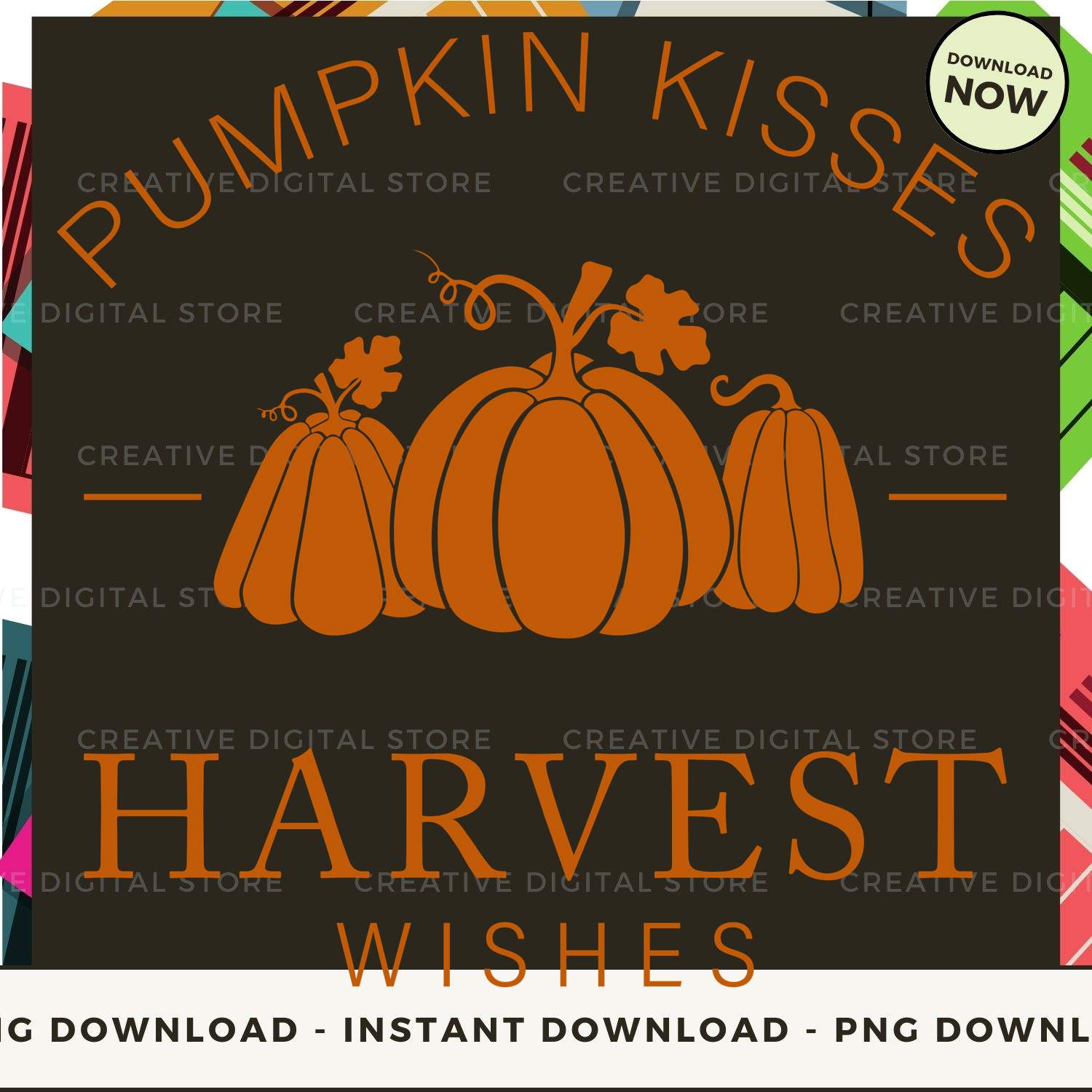 Digital - pumpkin kisses harvest wishes POD Design - High-Re | Inspire ...