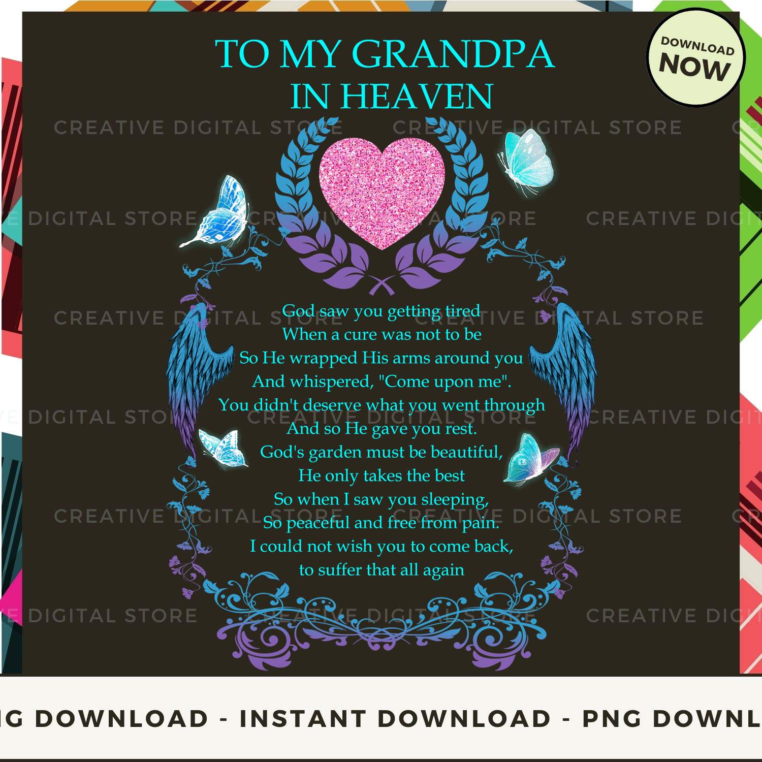 Digital - TO MY GRANDPA IN HEAVEN God saw you getting tired | Inspire ...