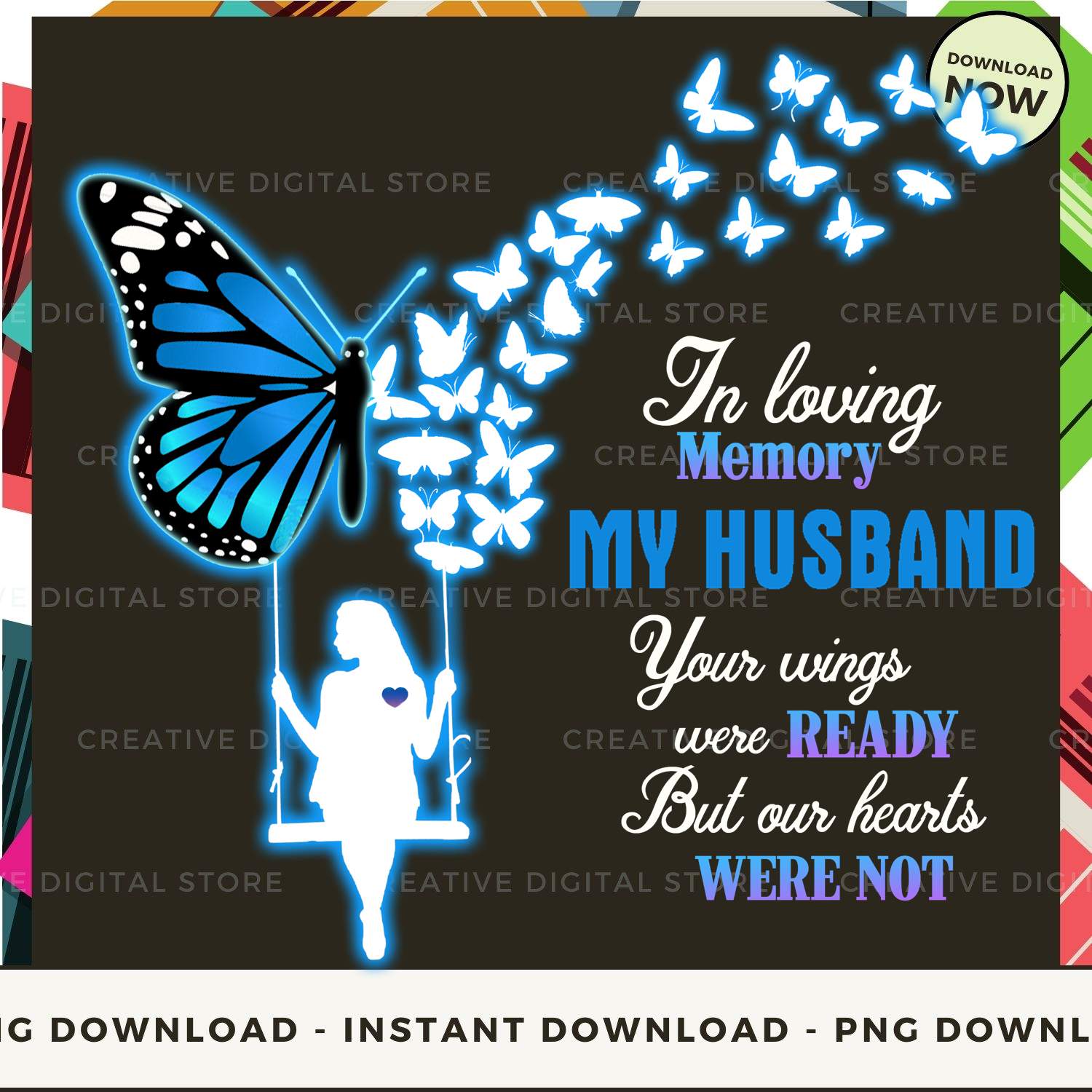 Digital - HUSBAND In loving Memory Your Wings were Ready PE | Inspire ...