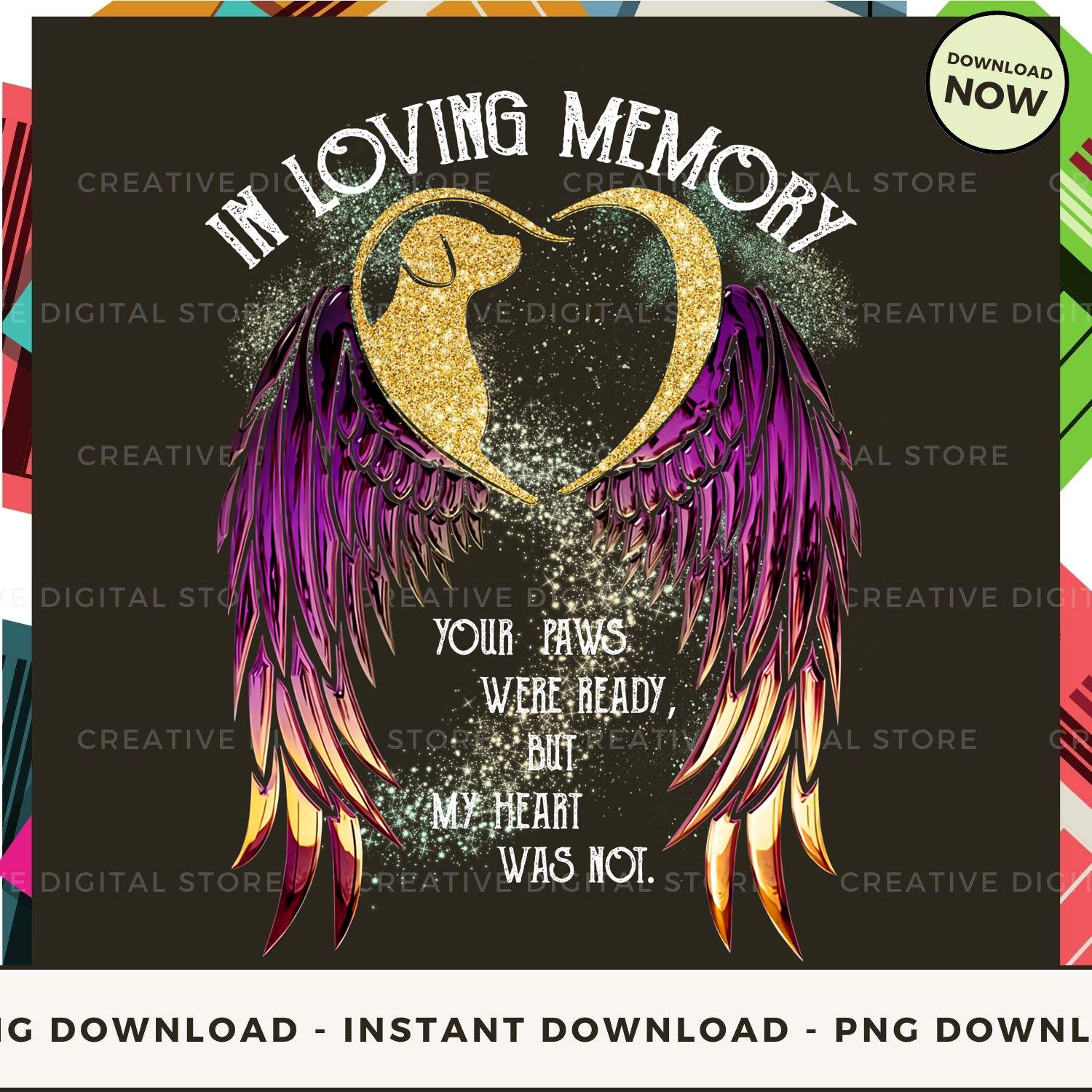 Digital - In loving memory your paw were ready POD Design - - Inspire ...
