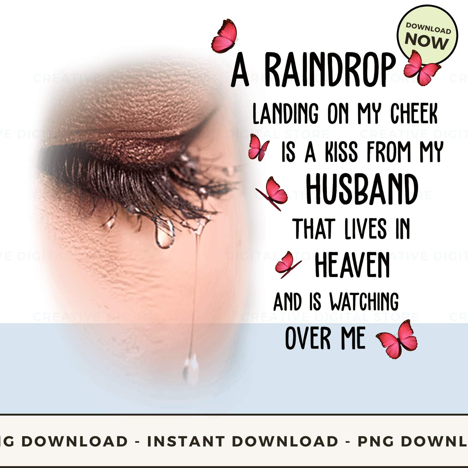 Digital - A raindrop landing on my cheek is a kiss from my h | Inspire ...