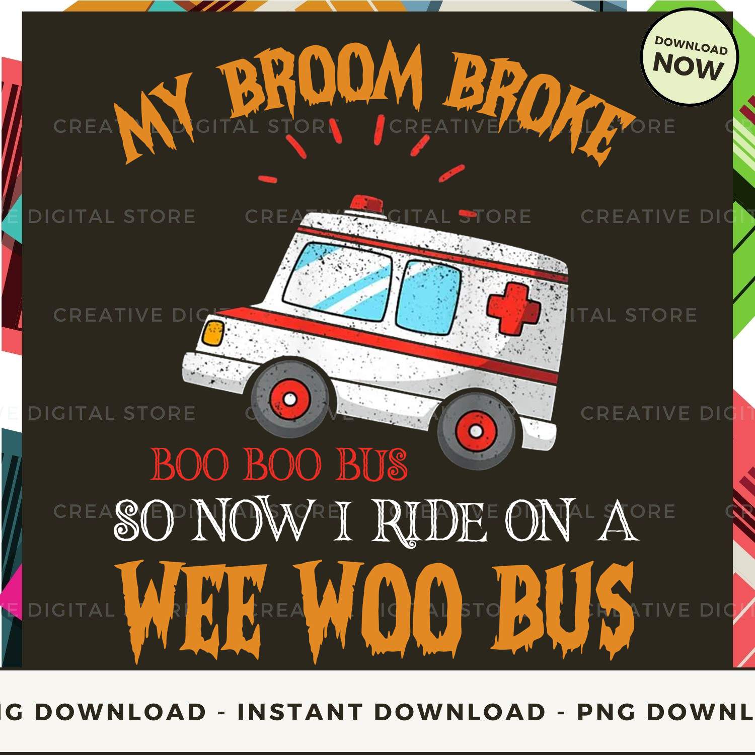 Digital - Emt my broom broke boo boo bus so now i ride on a | Inspire ...