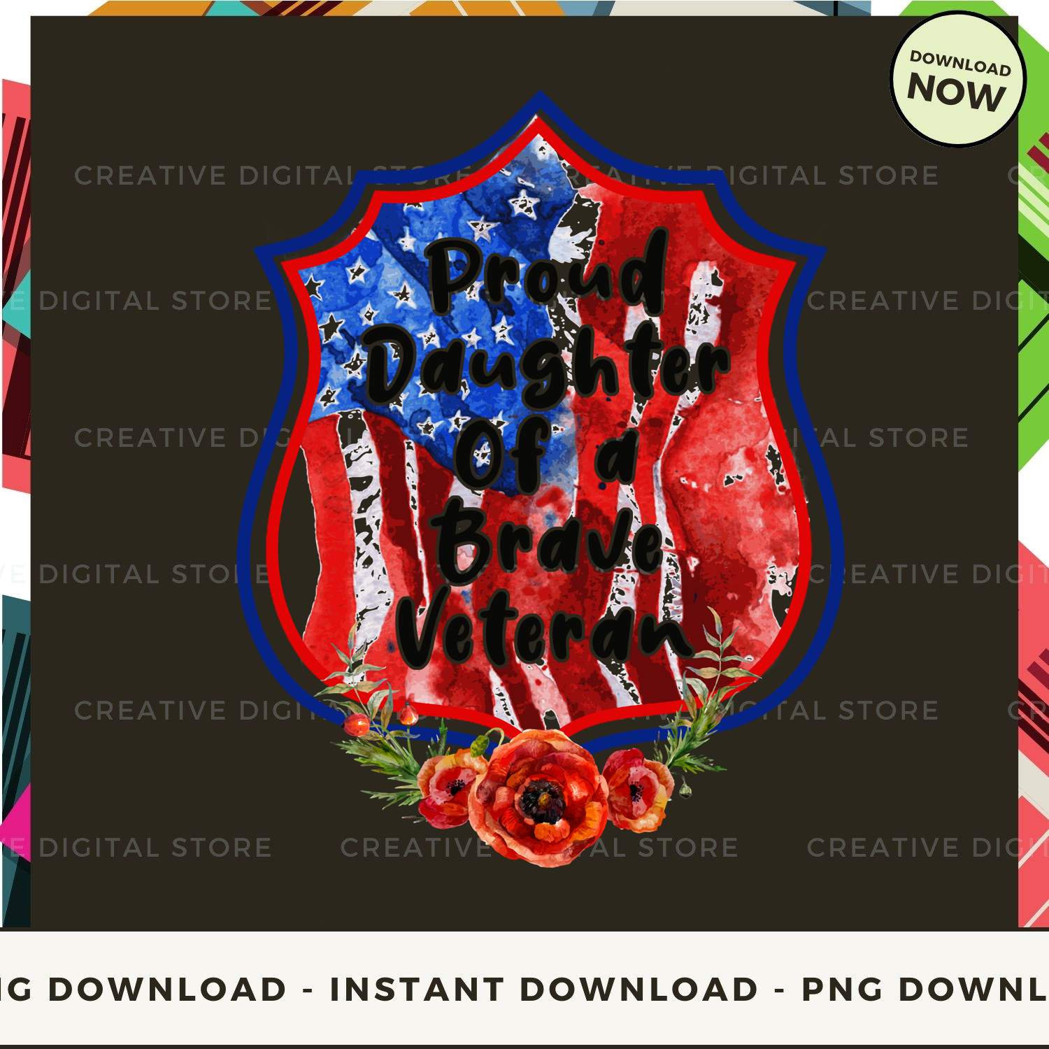 Digital - PROUD DAUGHTER OF A BRAVE VETERAN POD Design - Hig | Inspire ...