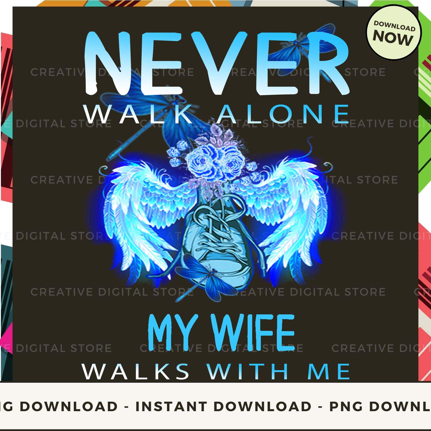 Digital - WIFE Spirit Family Never walk alone dragonfly POD | Inspire ...