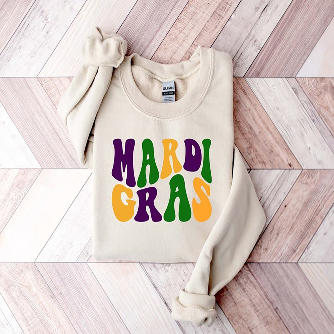 Mardi Gras Sweatshirt, Fat Tuesday Sweatshirt, Louisiana Swe | Inspire ...