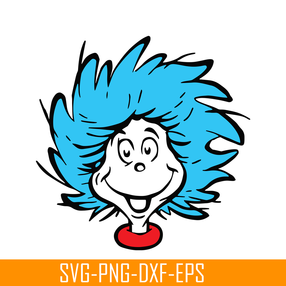 Thing 1 Character SVG, Dr Seuss SVG, Cat in the Hat SVG DS10 | Inspire ...
