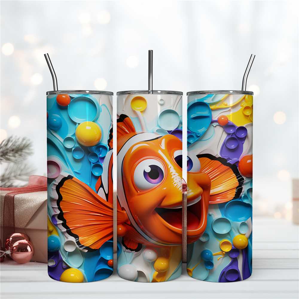3D Inflated Finding Nemo Tumbler Design, Nemo Disney Wrap, 2 | Inspire ...