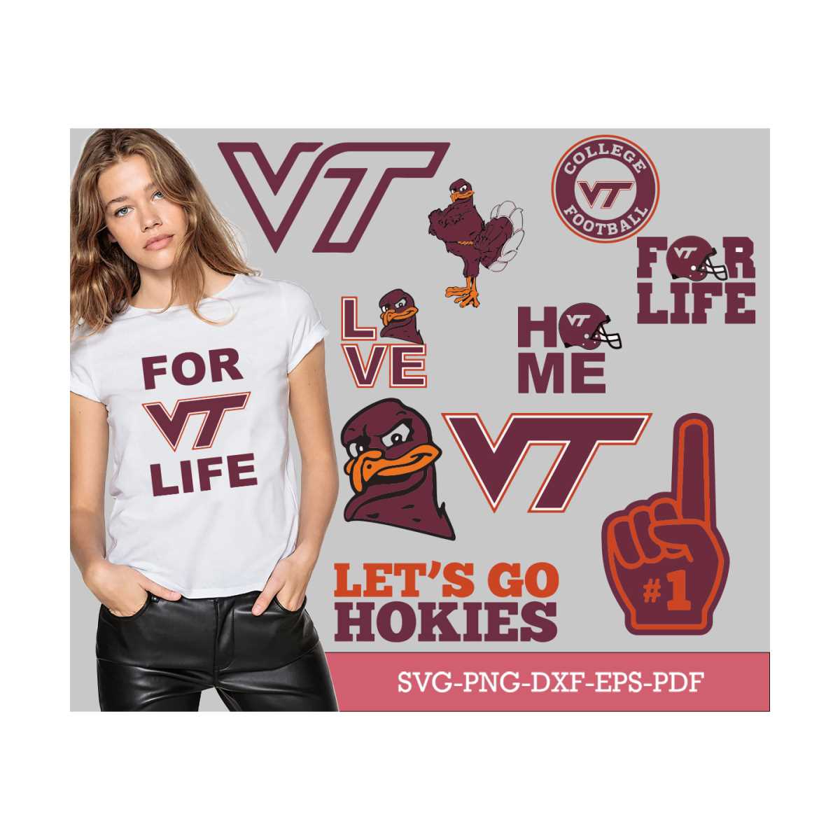Bundle Virginia Tech Hokies Svg, Bundle Sport Svg, Virginia | Inspire ...