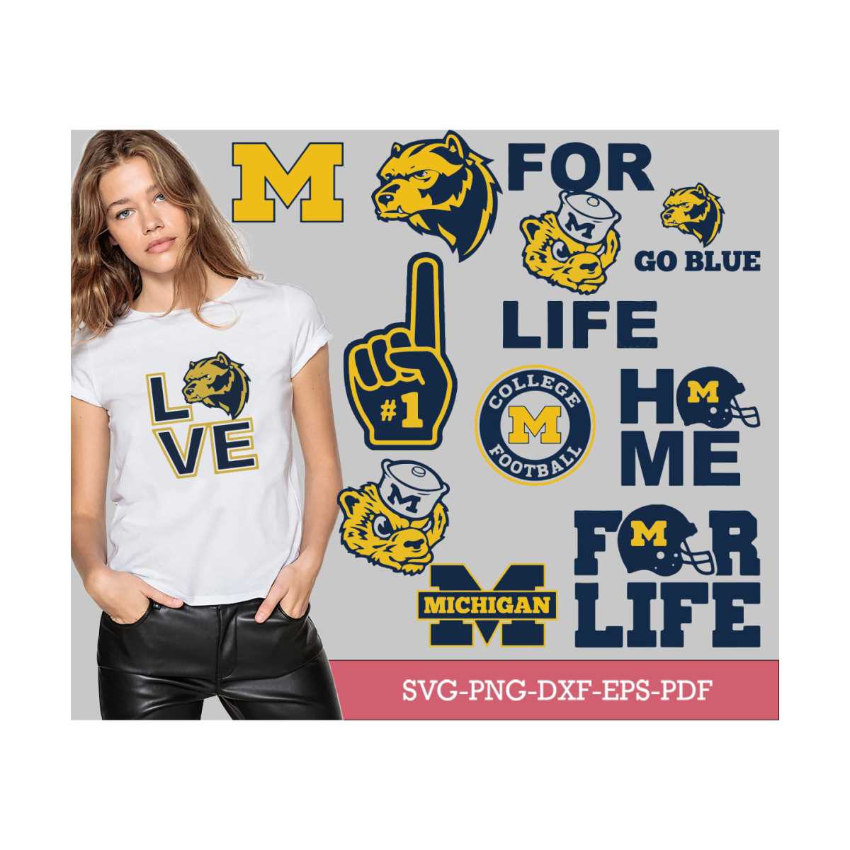 Bundle Michigan Wolverines Svg, Bundle Sport Svg, Michigan W | Inspire ...