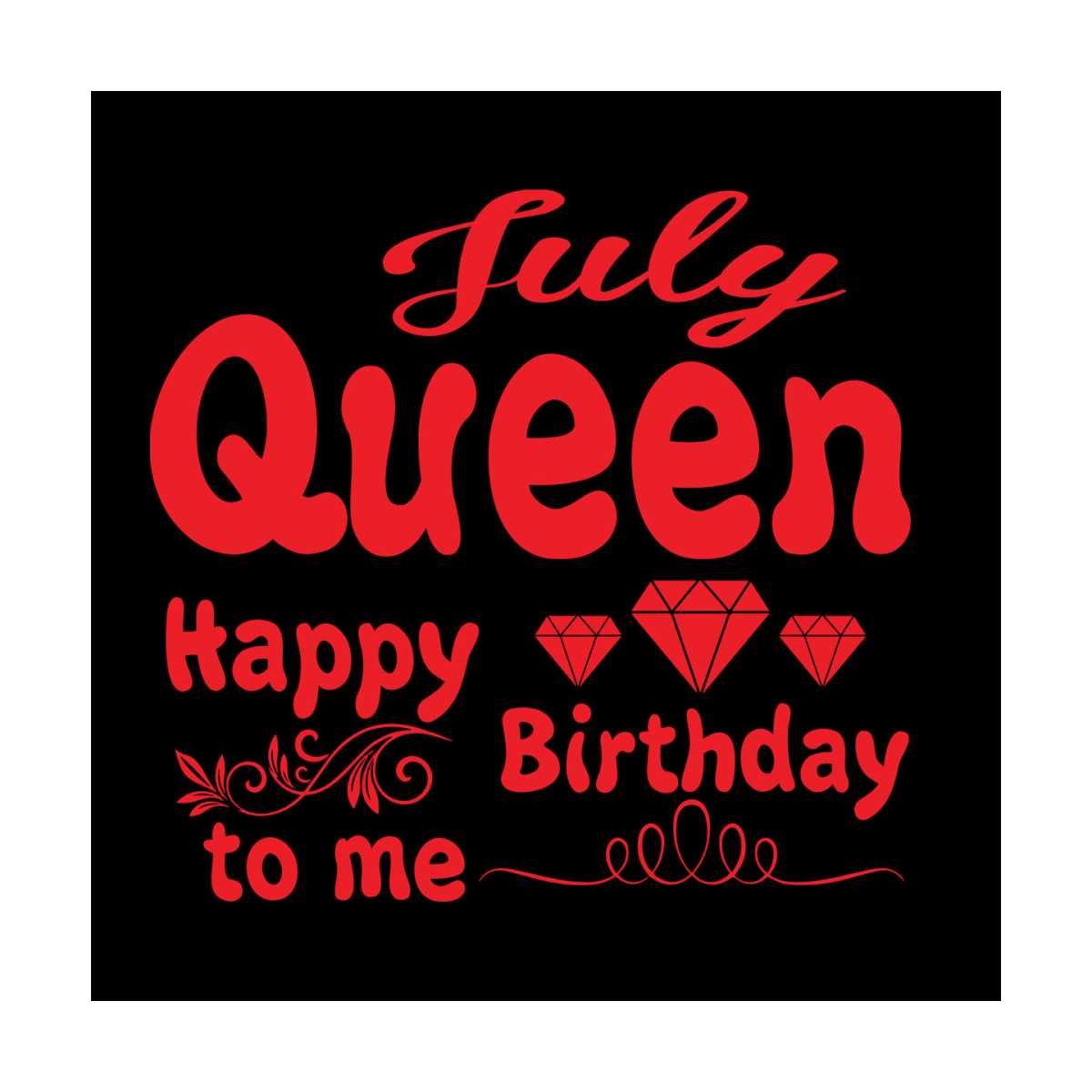 July Queen Happy Birthday To Me Svg, Birthday Svg, July Quee | Inspire ...