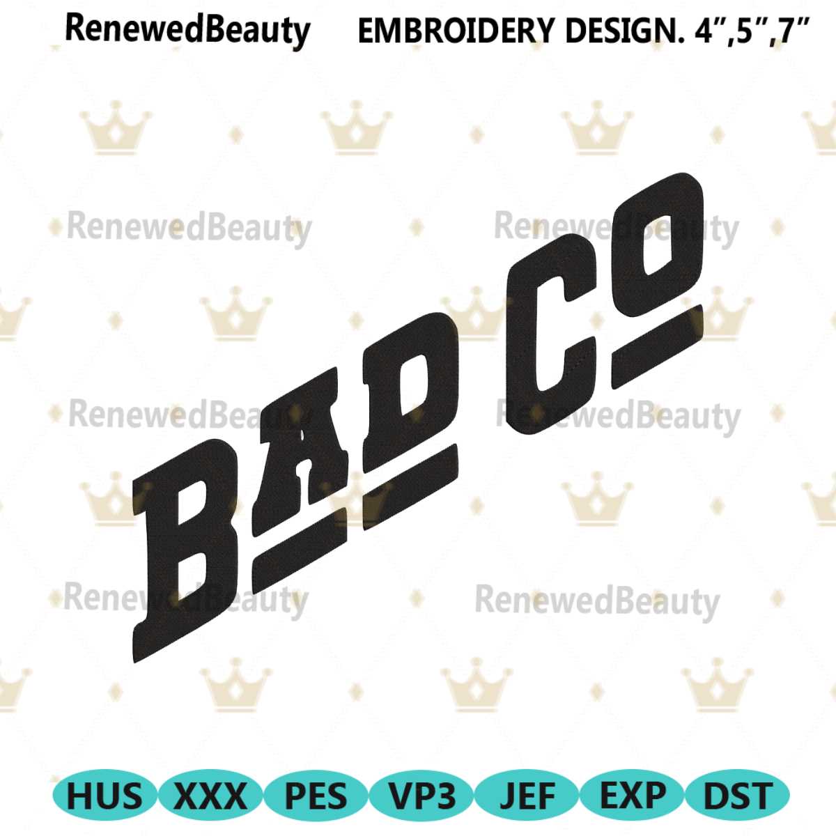 Bad Company Logo Rock Band Embroidery Design Download File | Inspire Uplift