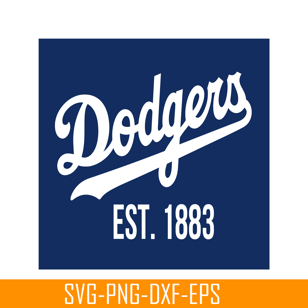 Dodger EST 1883 Flag SVG, Major League Baseball SVG, MLB Lov | Inspire ...